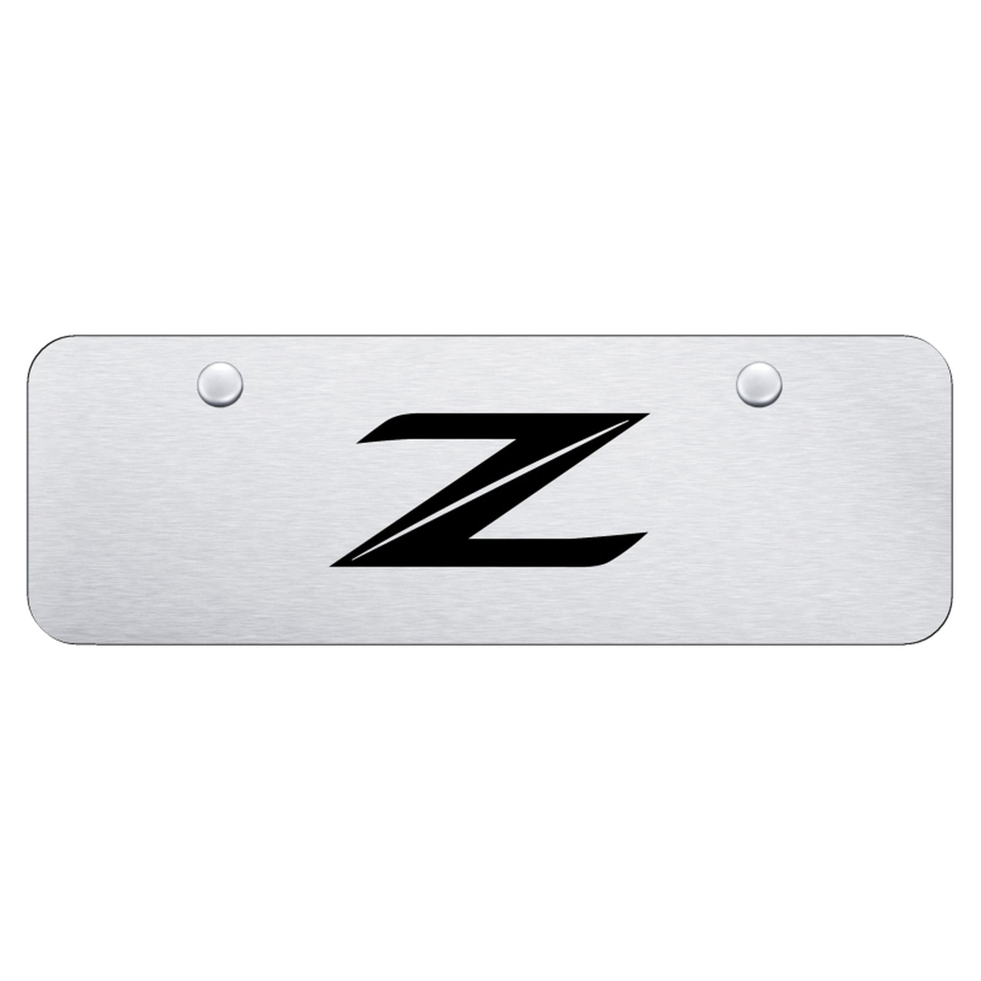 Nissan Z Laser Etched New Logo Mini License Plate (Brushed Chrome ...