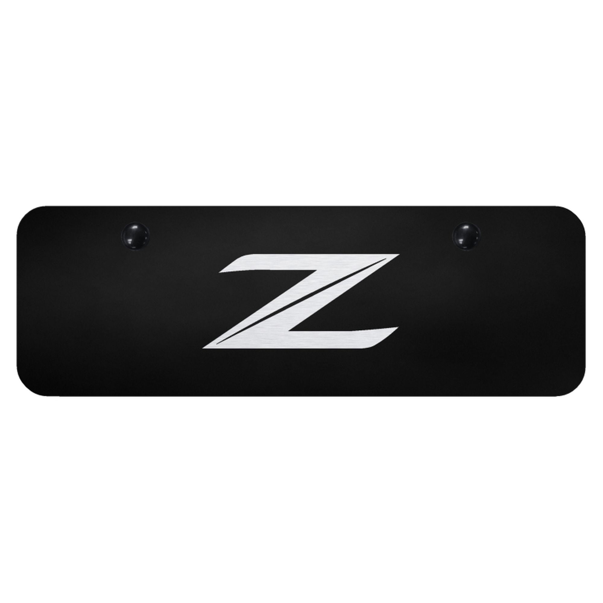 Nissan Z Laser Etched New Logo Mini License Plate (Chrome on Black ...