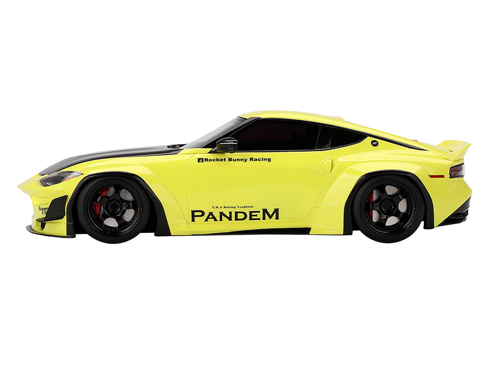 Nissan Z (RZ34) "Pandem" Ikazuchi Yellow with Matt Black Hood 1/18 ...