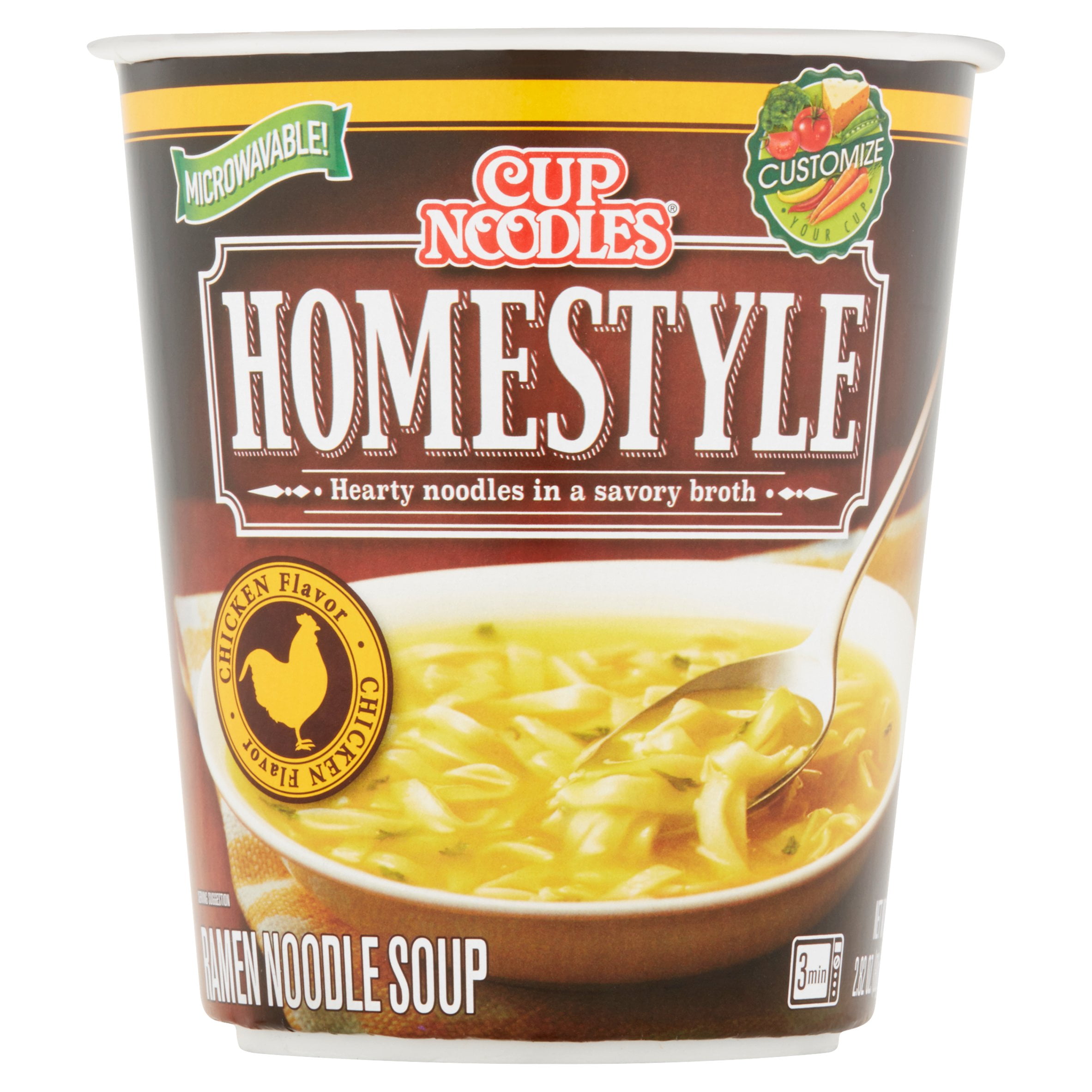 Nissin Big Cup Noodles Homestyle Chicken Flavor Ramen Noodle Soup, 2.82 ...