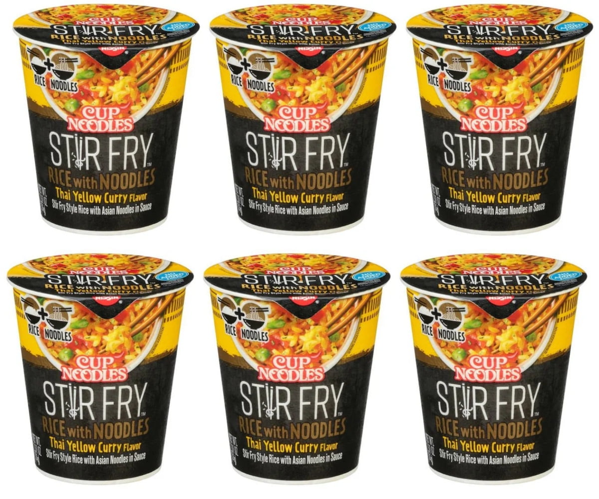 Nissin Cup Noodles Stir Fry Rice with Noodles, Variety Flavors, 2.75 oz ...