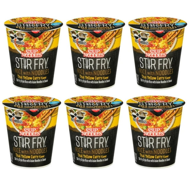 Nissin Cup Noodles Stir Fry Rice with Noodles, Variety Flavors, 2.75 oz ...