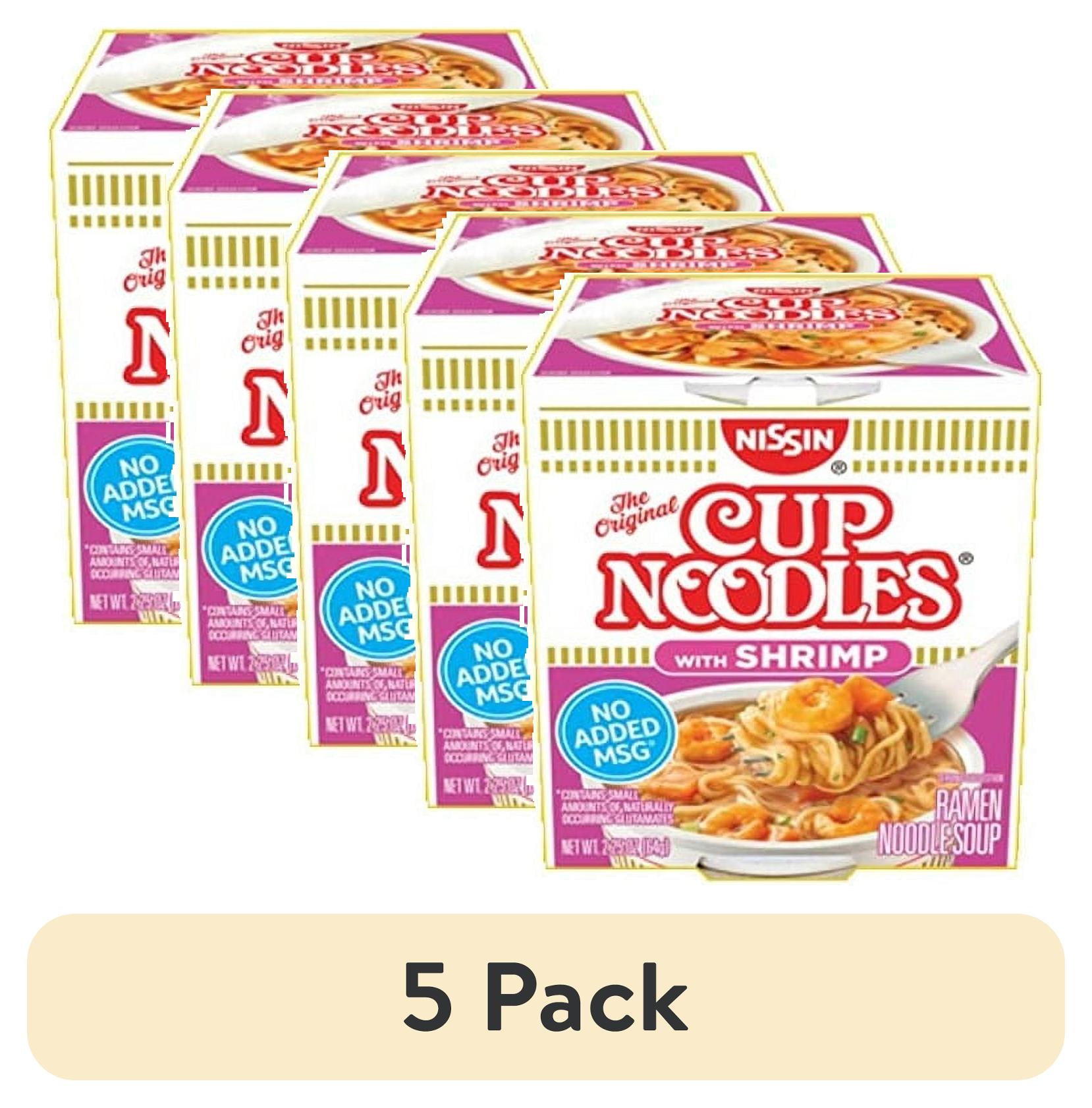 (5 pack) Nissin Cup O Noodles Variety 12 Pack, 2.25-Ounce, Beef, Chicken and Shrimp - Walmart.com
