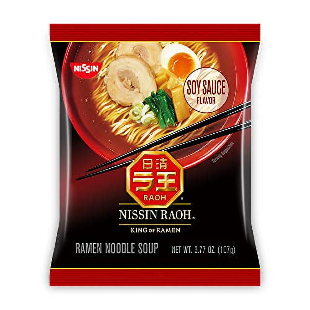 Nissin RAOH Ramen Noodle Soup, Soy Sauce, 3.77 Ounce (Pack of 6) - Walmart.com