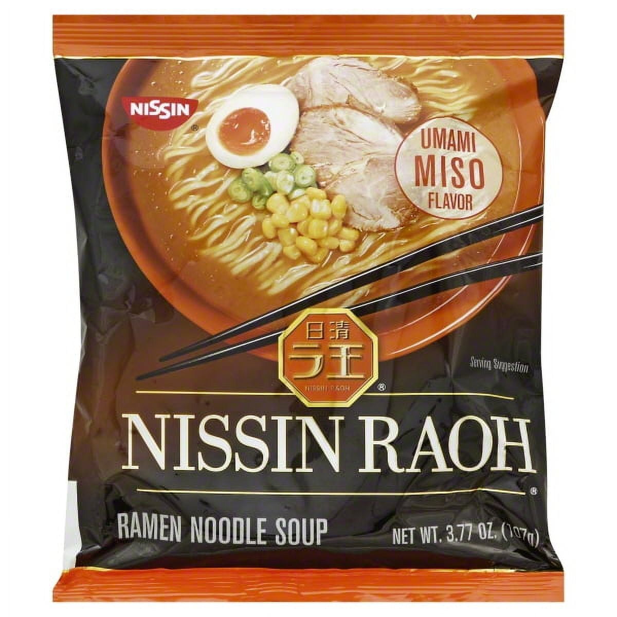 Nissin Raoh Umami Miso Flavor Ramen Noodle Soup, 3.77 oz - Walmart.com
