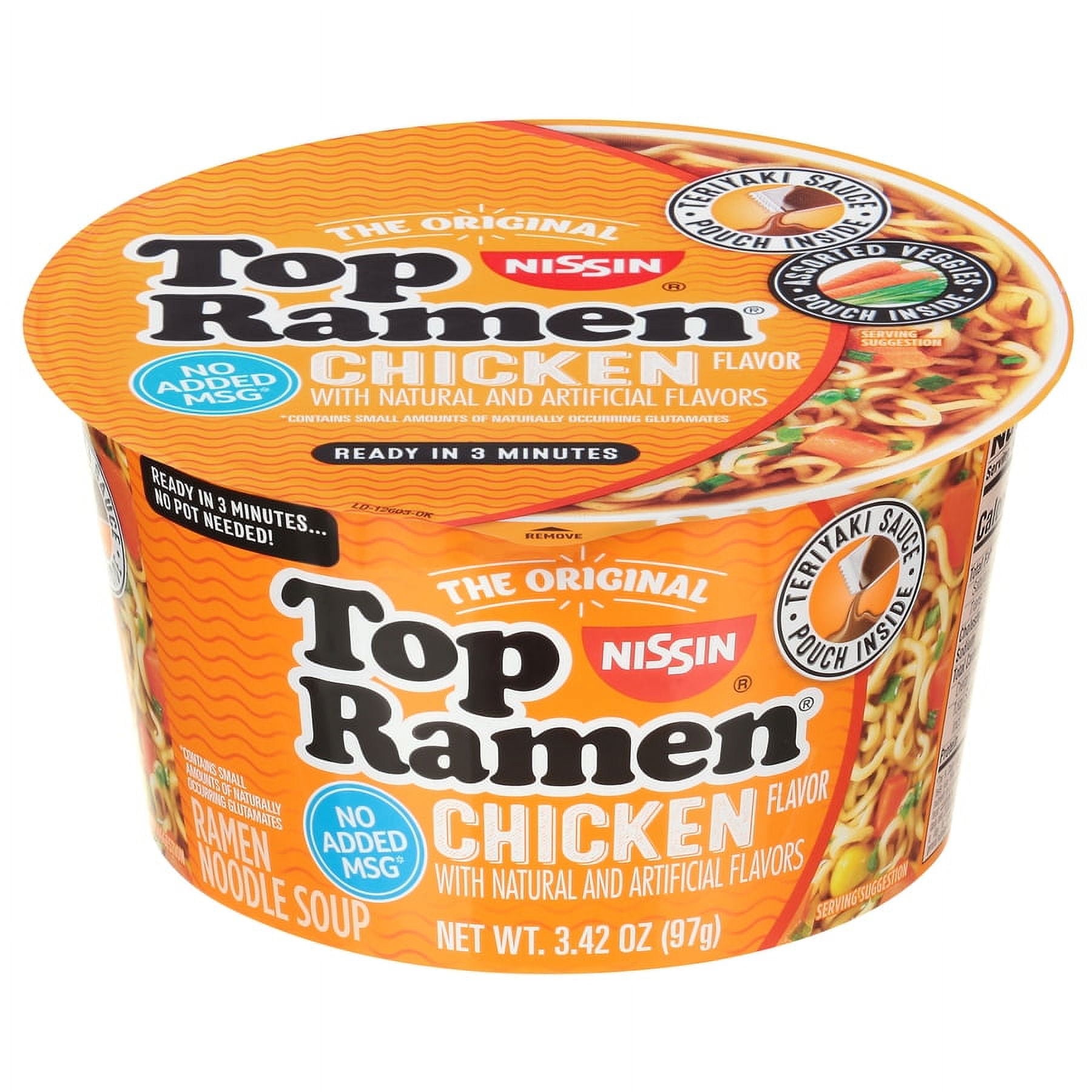Nissin The Original Top Ramen Chicken Flavor Ramen Noodle Soup, 3.42 oz ...