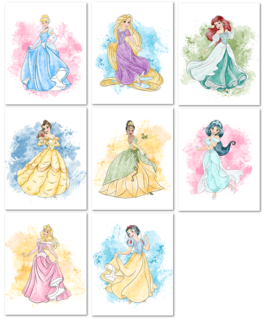 Disney Princess Watercolor