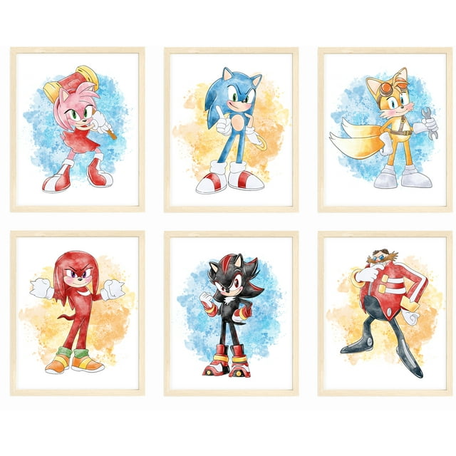 Nistio® Sonic the Hedgehog Kids Wall Art Prints, Sonic Hedgehog Posters ...