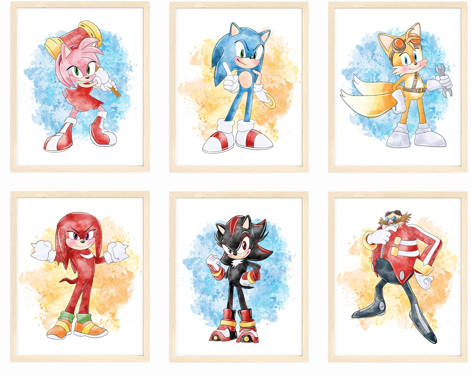 Nistio® Sonic the Hedgehog Kids Wall Art Prints, Sonic Hedgehog Posters ...