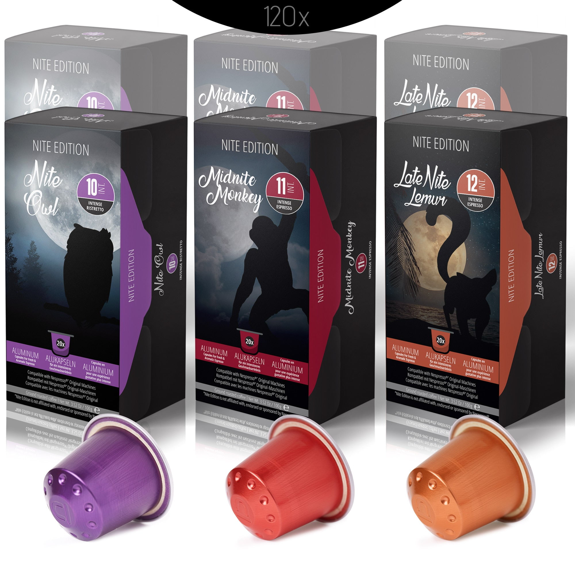Nite Edition, 120ct Aluminum Espresso Pods, Nespresso Original ...