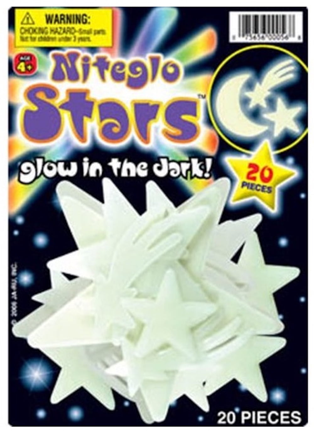 Nite-Glo Stars and Moon (Pack of 24) - Walmart.com