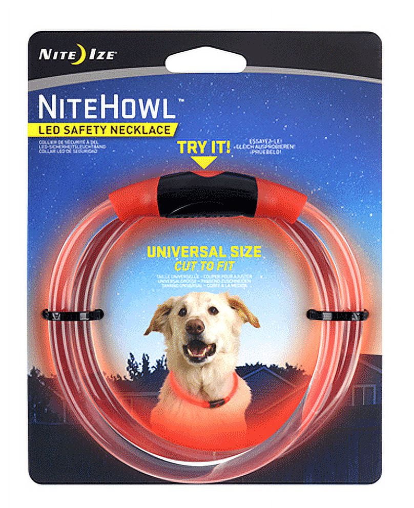 Nite Howl Light Up Dog Collars Nighttime Safety Glow Flash 12" - 27 ...