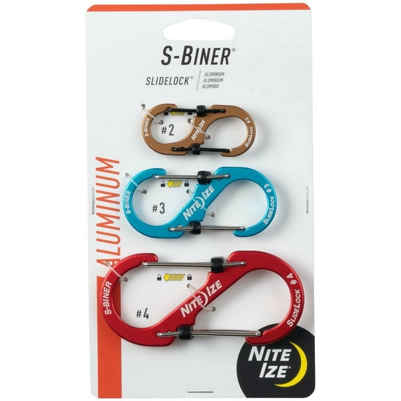 Nite Ize S-Biner SlideLock Carabiner Pack, Aluminum, Lightweight ...