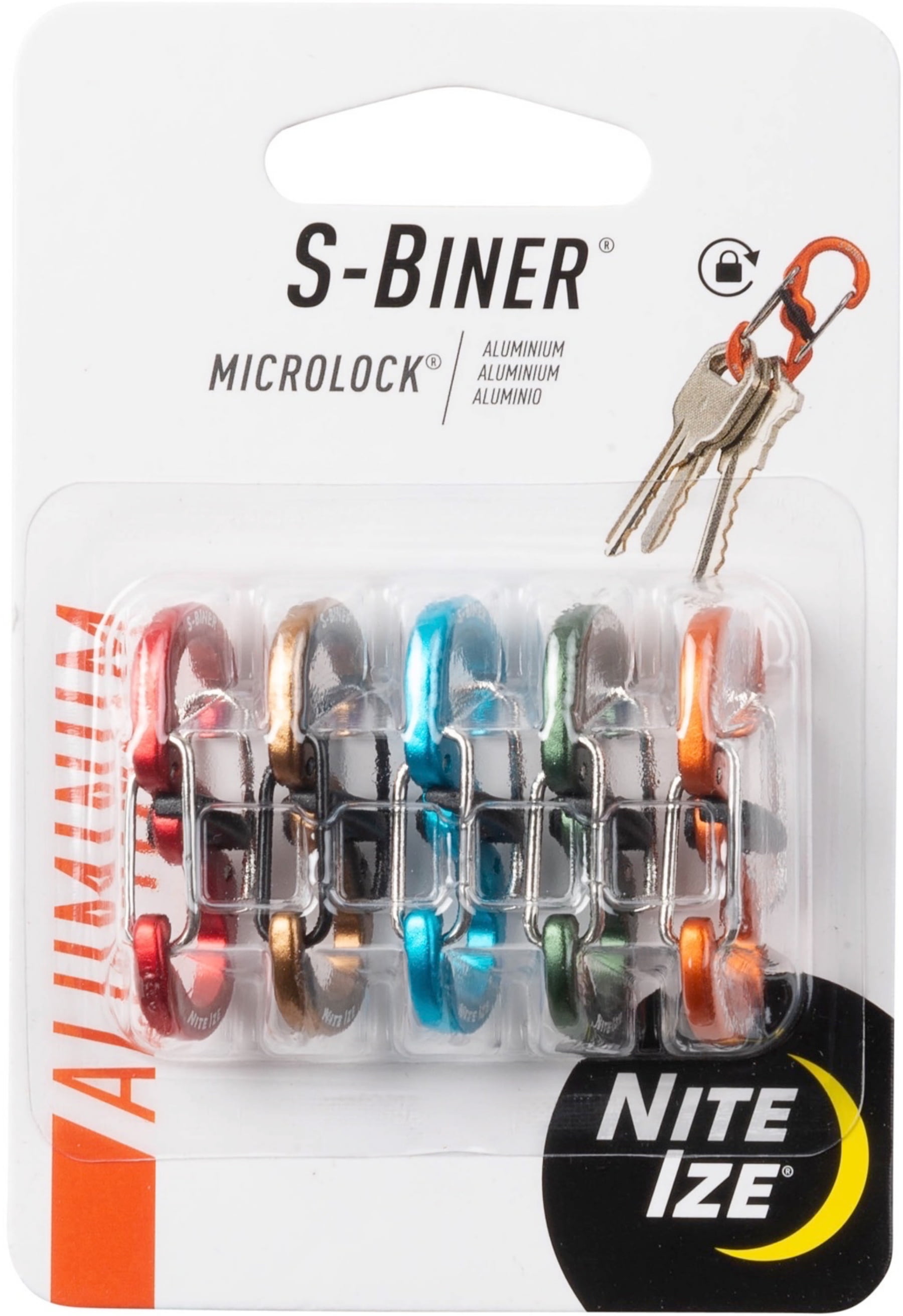 Nite Ize 5-Pack S-Biner MicroLock Aluminum Carabiner - Assorted ...