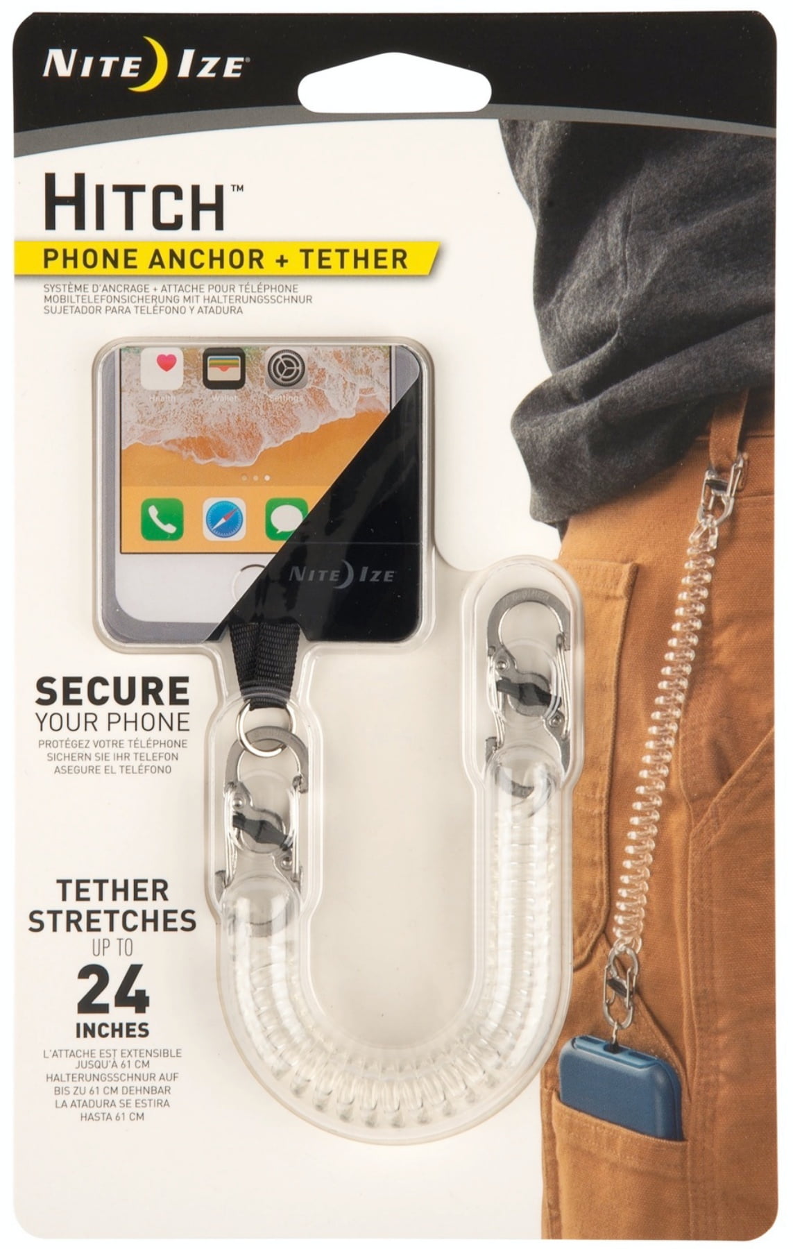 Nite Ize 754031 Hitch Phone Anchor & Tether, Clear - Walmart.com