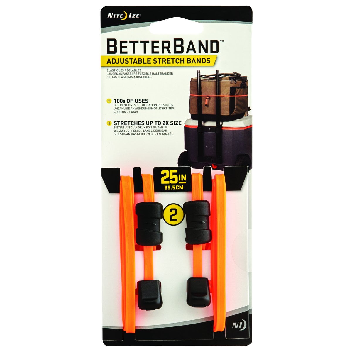 Nite Ize BetterBand 25" Bright Orange 2-Pack Adjustable Stretch Bands ...