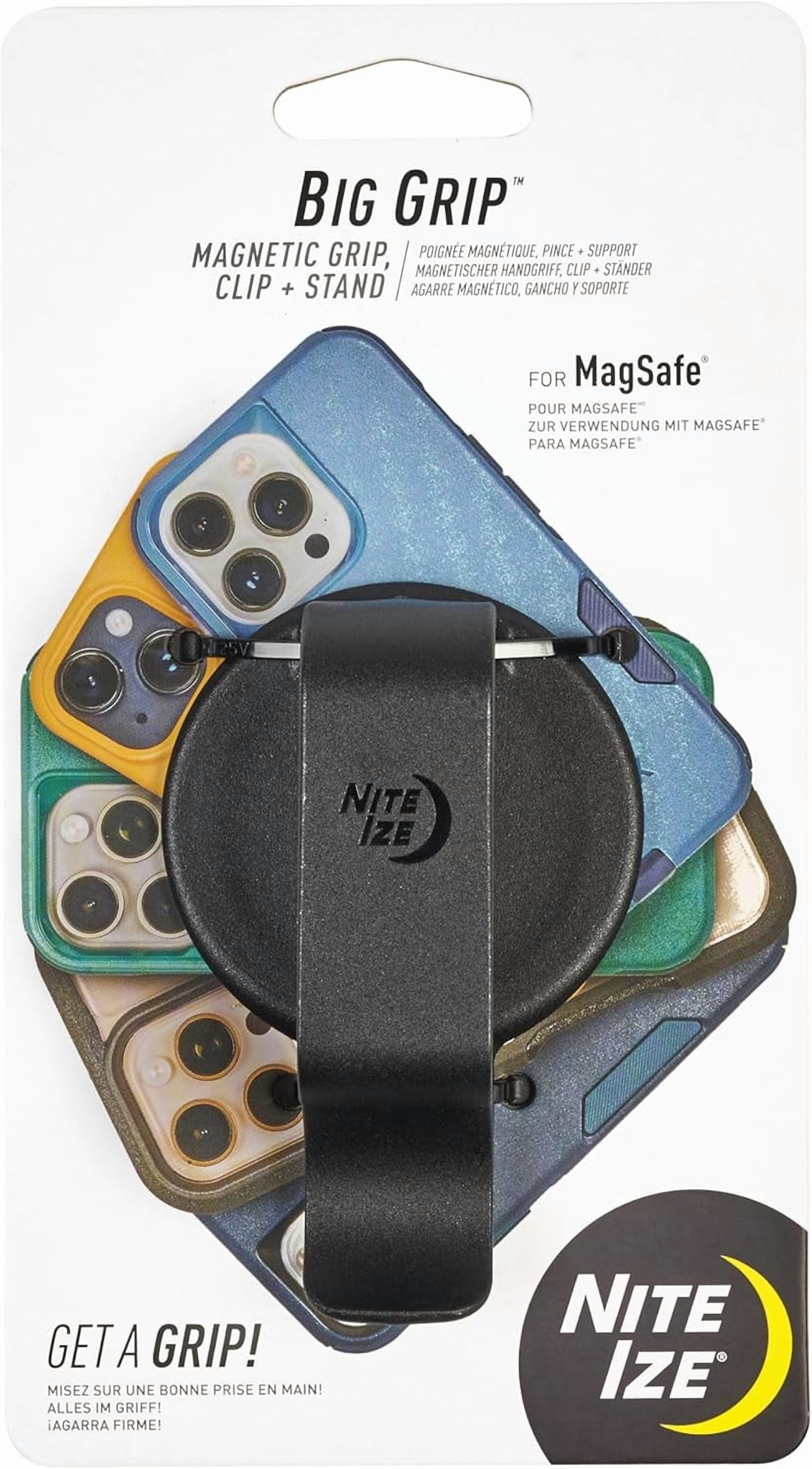 Nite Ize Big Grip Magnetic Grip Clip and Stand for MagSafe iPhones Only ...