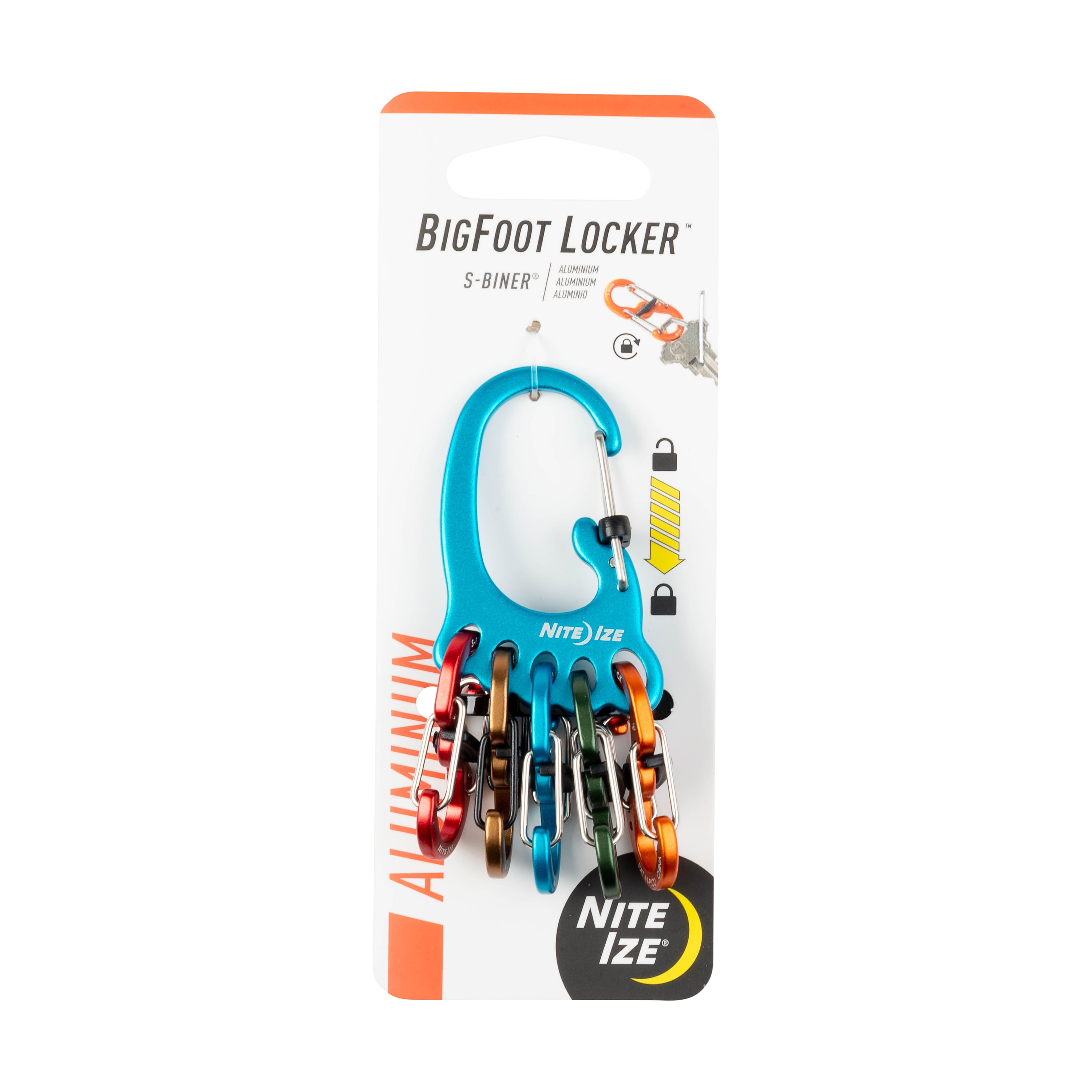 Nite Ize BigFoot Locker KeyRack Aluminum Assorted Key Organizer with ...