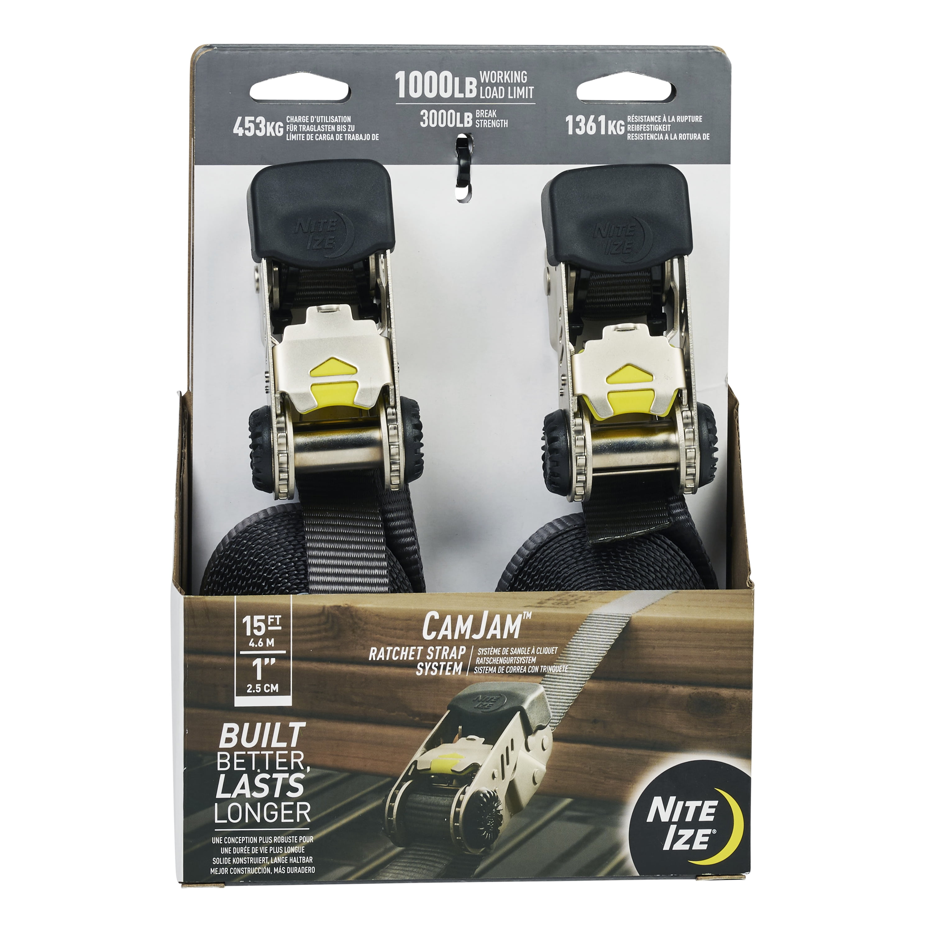 Nite Ize CamJam Ratchet Strap System - Easy-Release Patented Lever Pawl ...