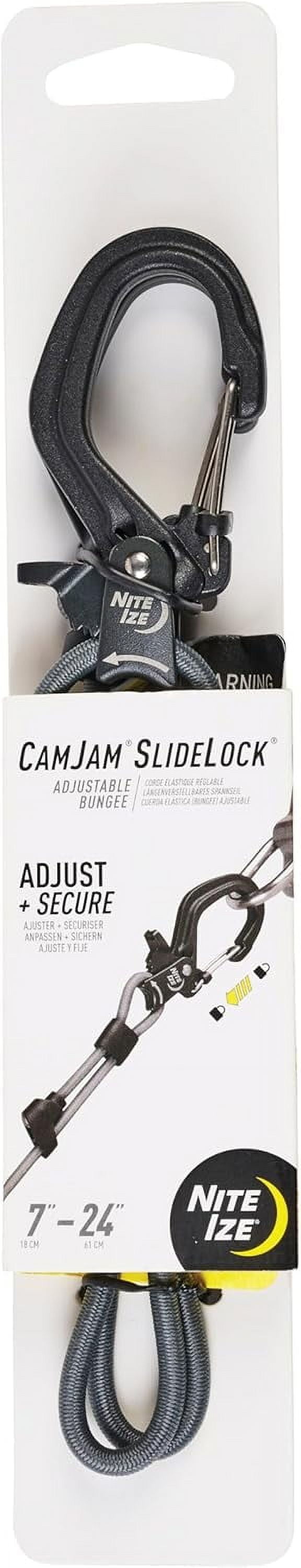 Nite Ize CamJam SlideLock Adjustable Bungee Heavy-Duty Cord 7-24 inches ...