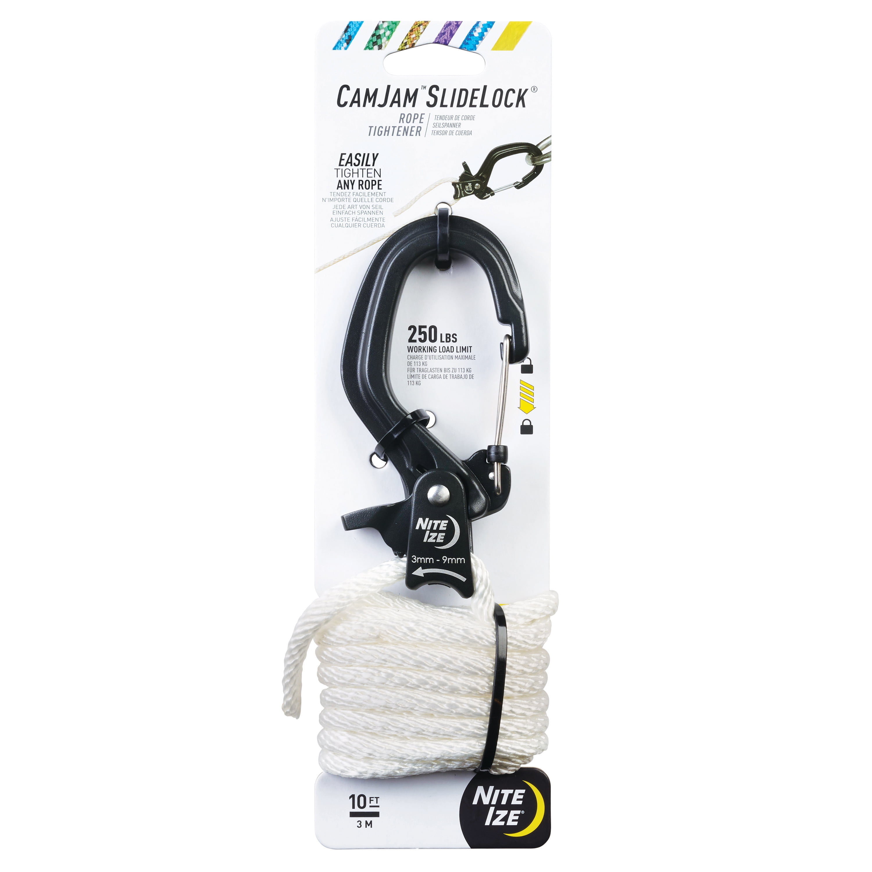 Nite Ize CamJam SlideLock Cord Tightener 10-ft Nylon Rope 100-lb ...