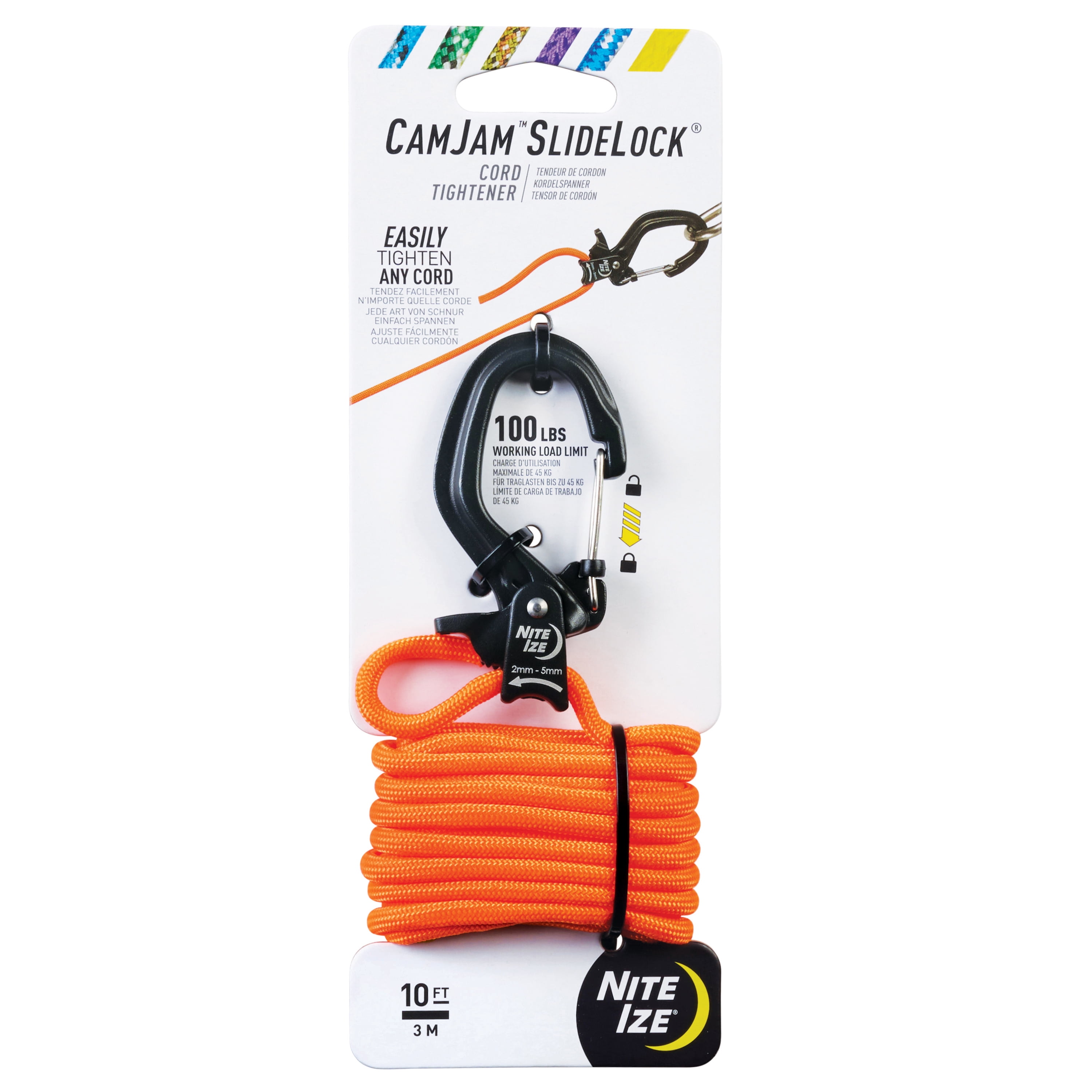 Nite Ize CamJam SlideLock Cord Tightener 10-ft Paracord 100-lb Working ...
