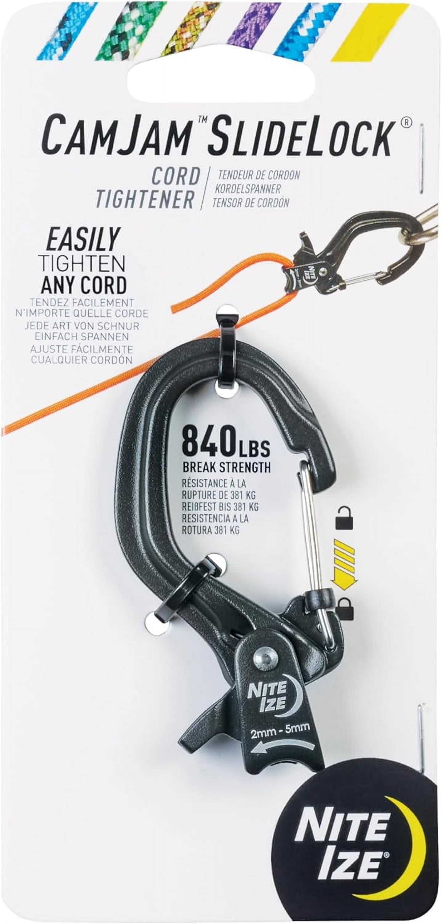 Nite Ize CamJam SlideLock Cord Tightener 2-5mm Cords 280-lb Working Load Limit - Walmart.com