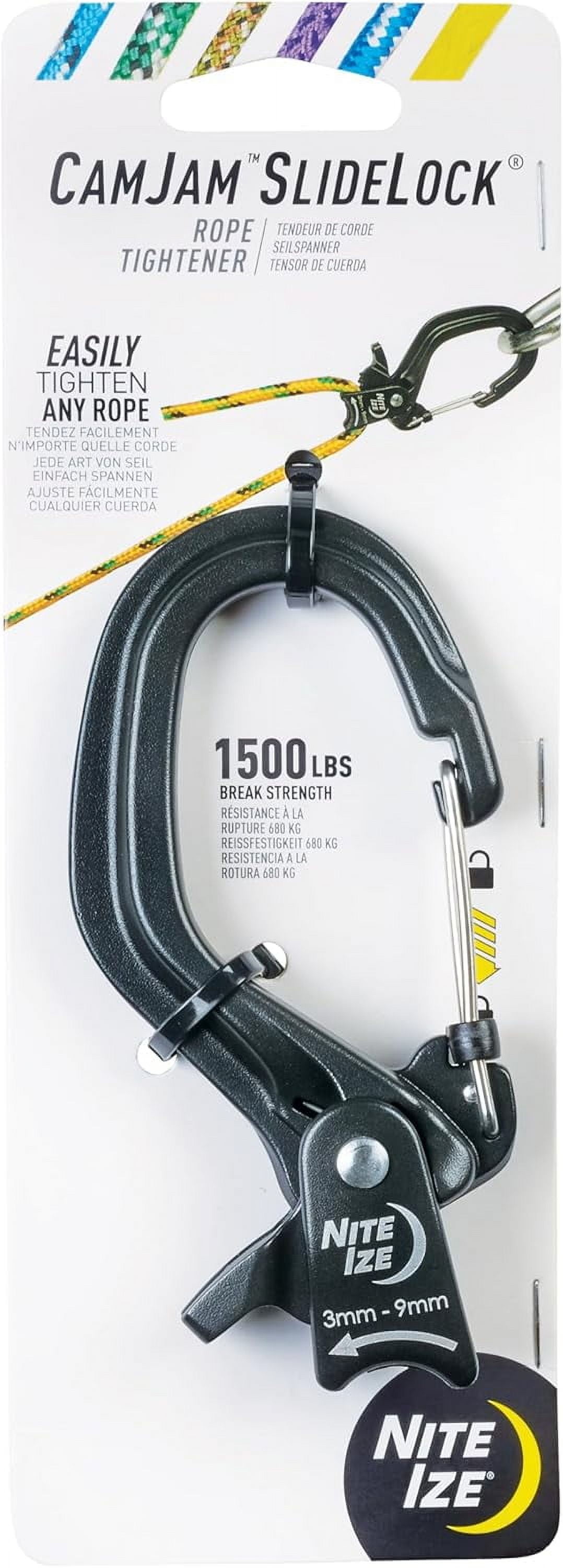 Nite Ize CamJam SlideLock Rope Tightener Quick Release Lever 500-lb ...