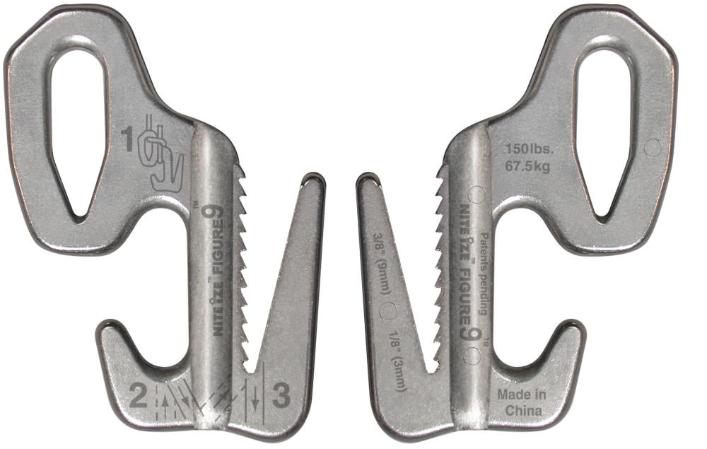 Nite Ize Figure 9t Rope Tightner: LG~ Silver~ Single with Rope ...