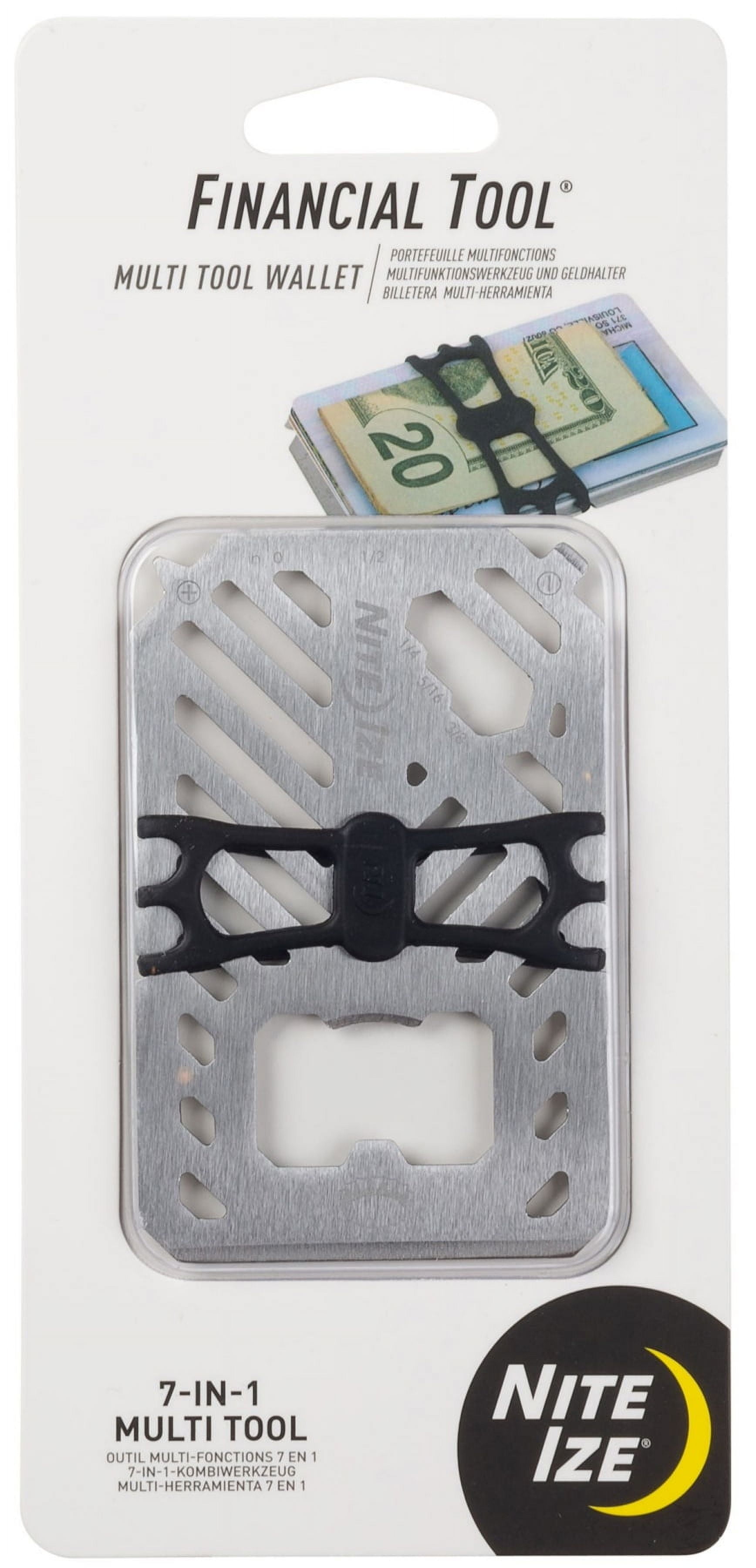 Nite Ize Financial Tool Multi Tool Wallet - 7-in-1 Stainless Steel - 1 ...