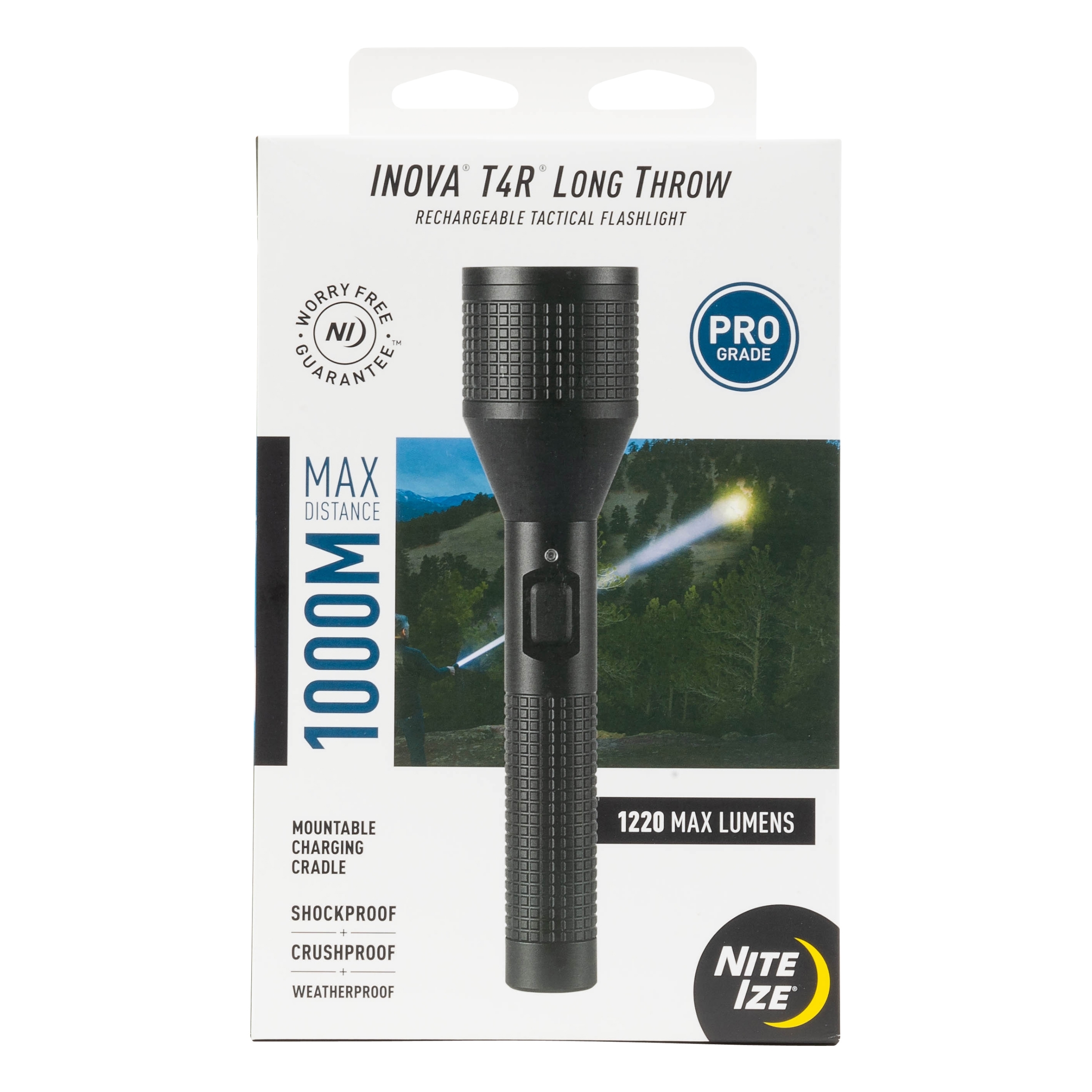 Nite Ize INOVA T4R Long Throw Rechargeable Tactical Flashlight - 1,000 ...