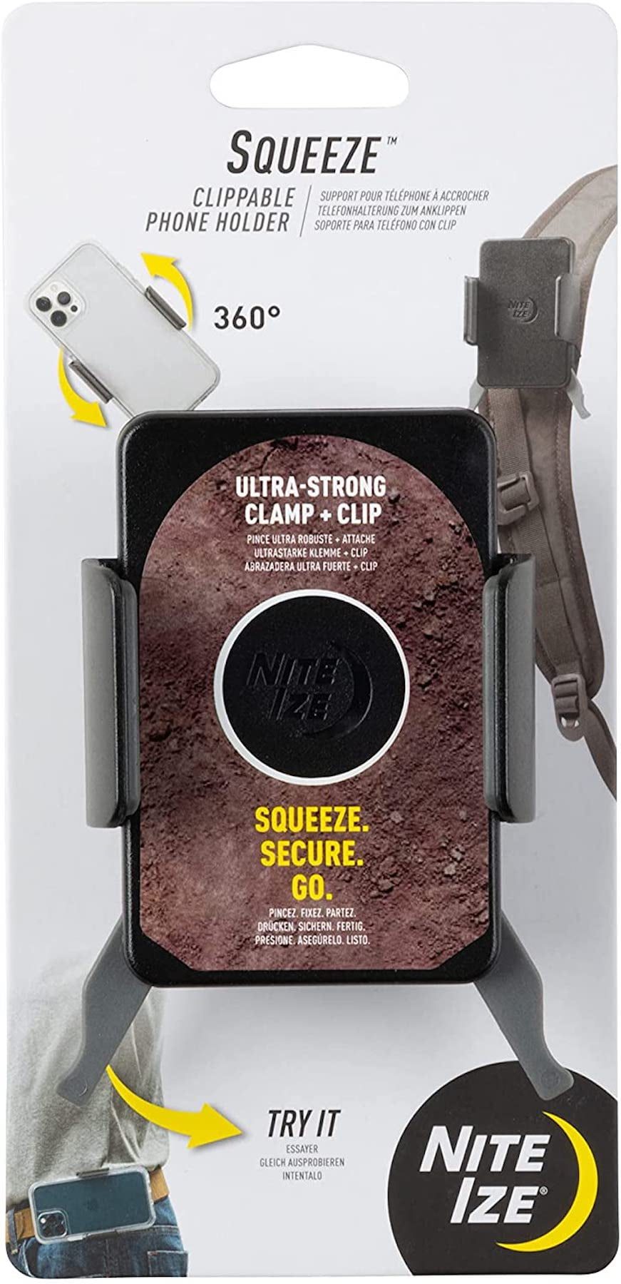 Nite Ize, Inc. SUH-01-R3 Nite IZE Squeeze Clippable, Universal Clip for ...