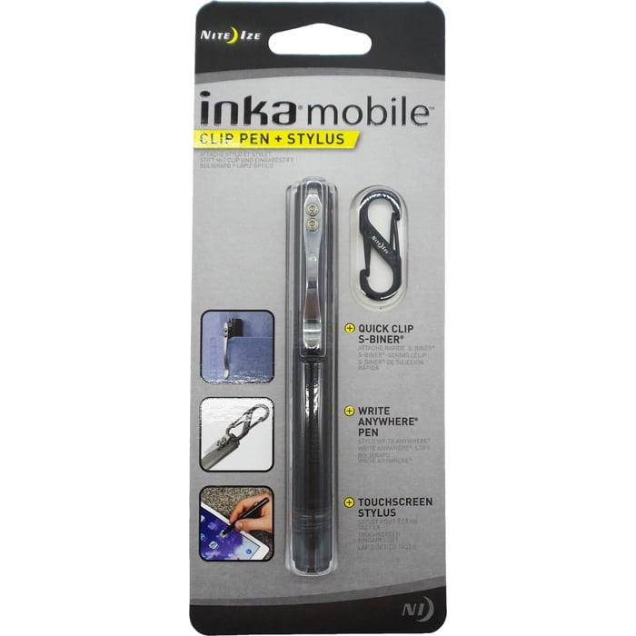 Nite Ize Inka Mobile Clip Stylus Pen Retail Packaging Black - Walmart.com