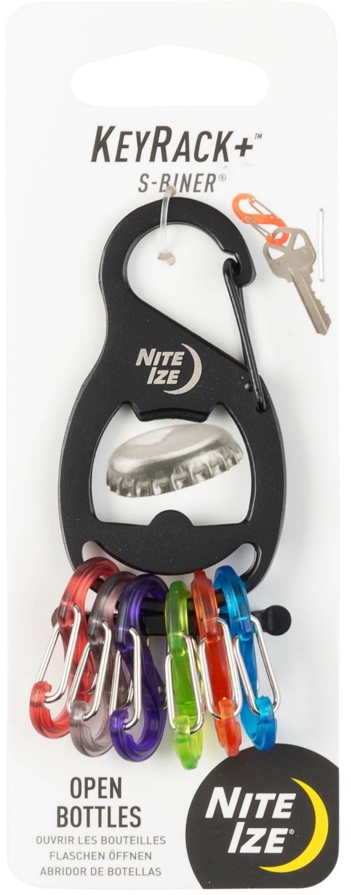 Nite Ize KeyRack+ w/ Plastic Mini S-Biners - Black - Walmart.com