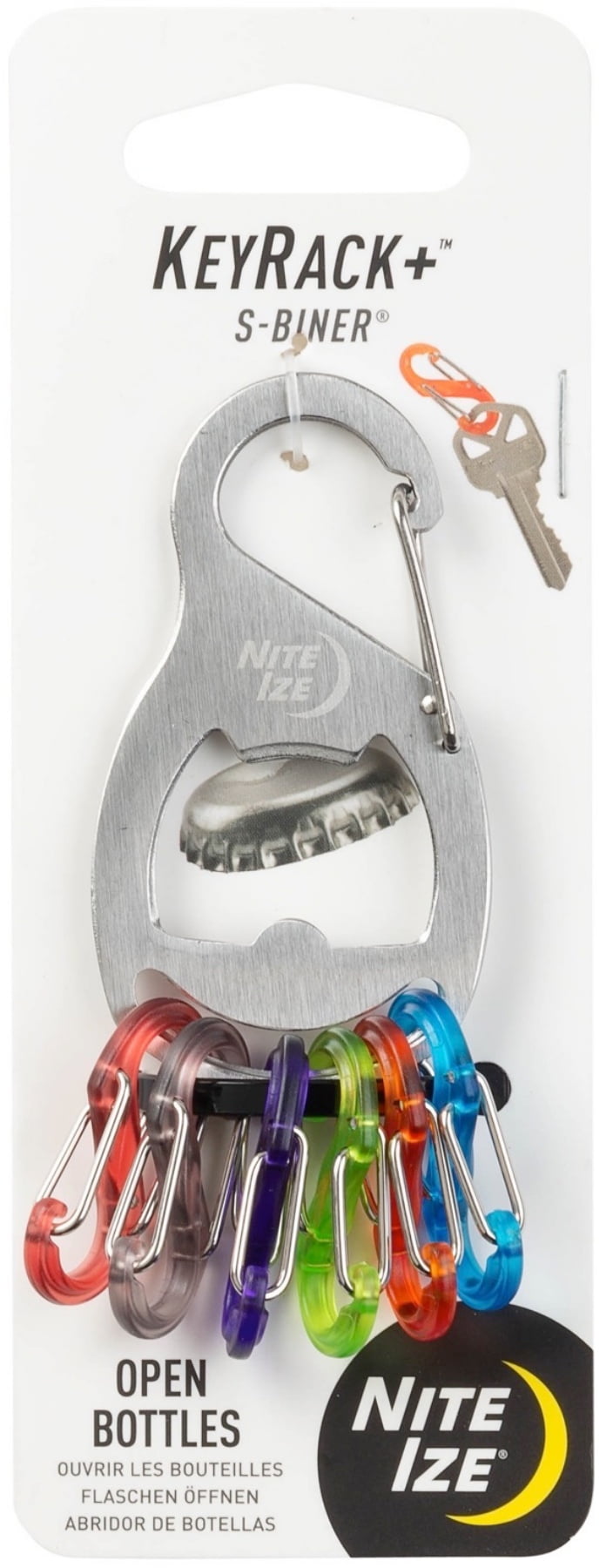 Nite Ize KeyRack+ w/ Plastic Mini S-Biners - Stainless - Walmart.com