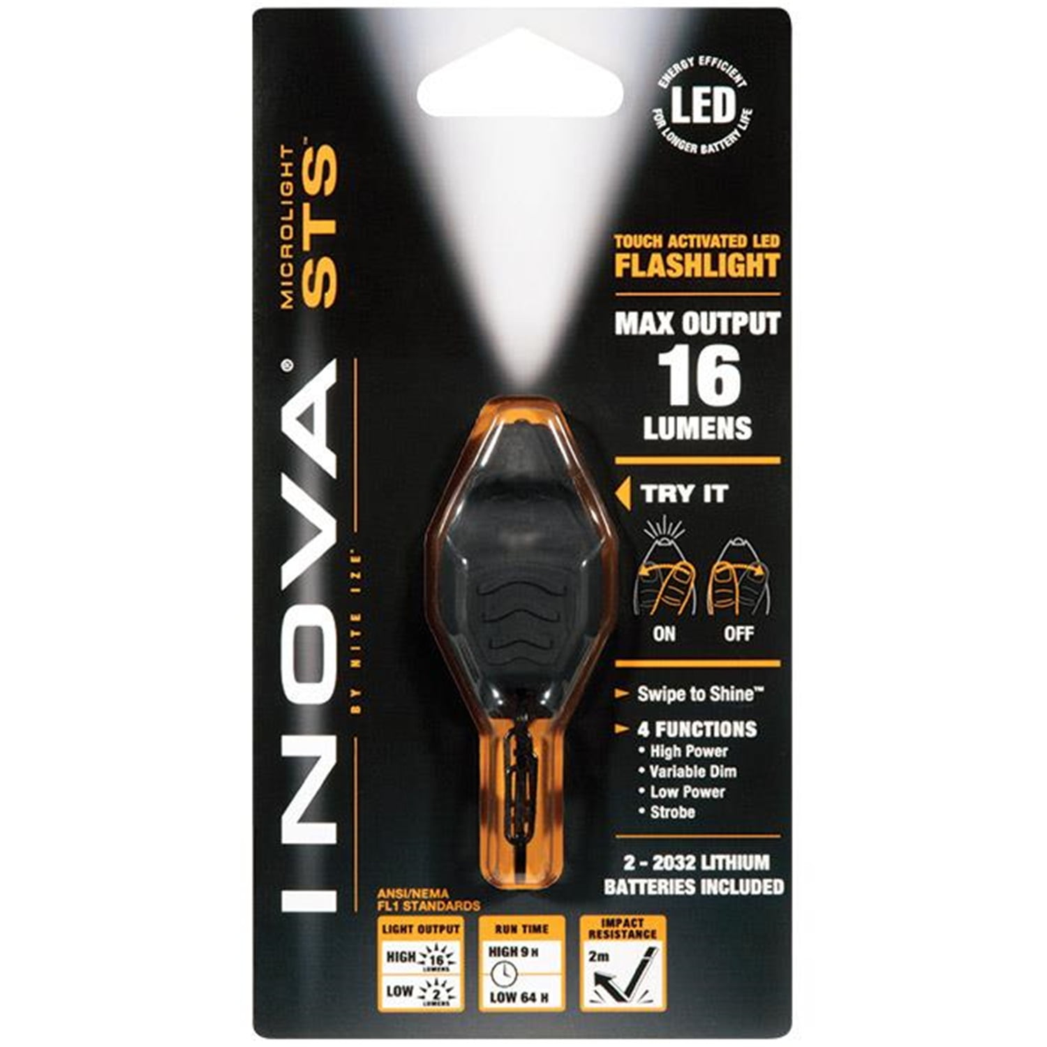 Nite Ize Mlsa-M1-R7 Micro Light Sts, Smoke Grey/Transparent Smoke ...