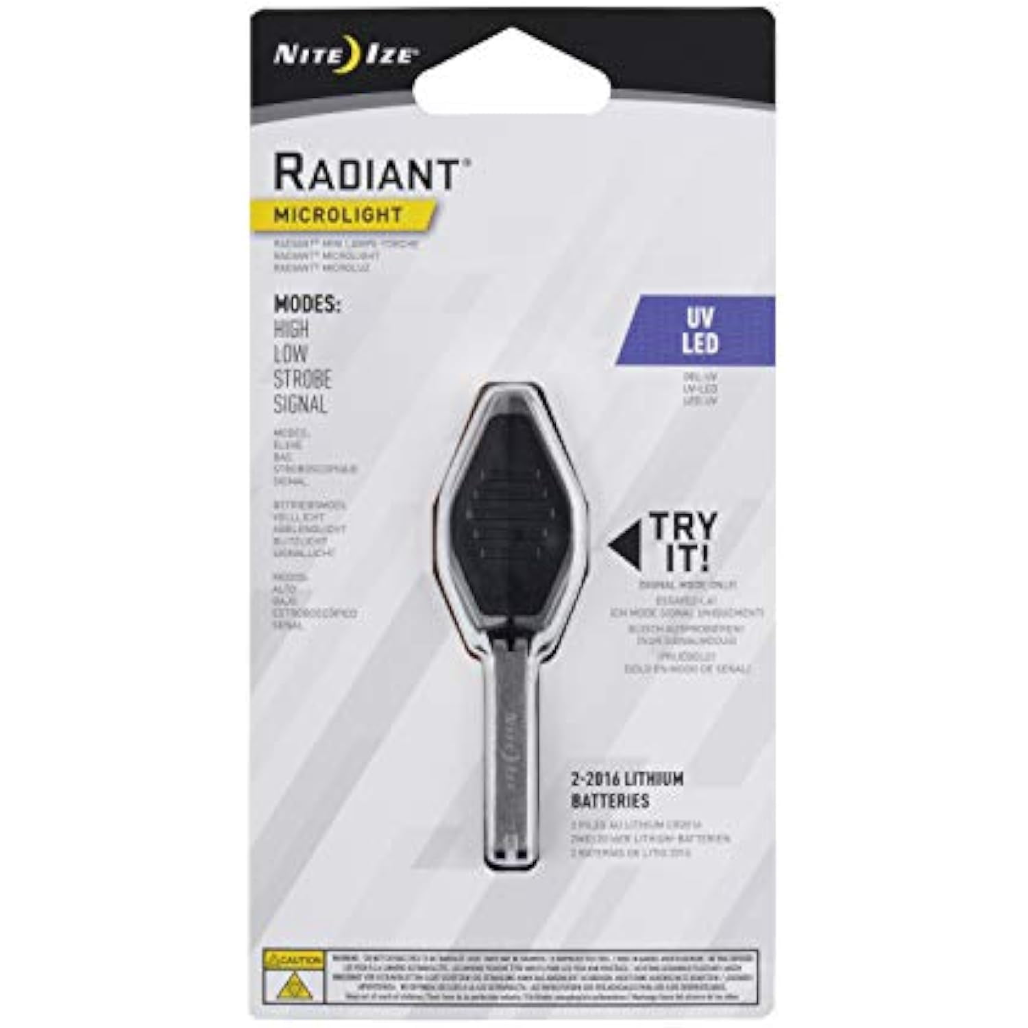 Nite Ize Radiant UV Microlight - Ultraviolet LED Keychain Light with ...