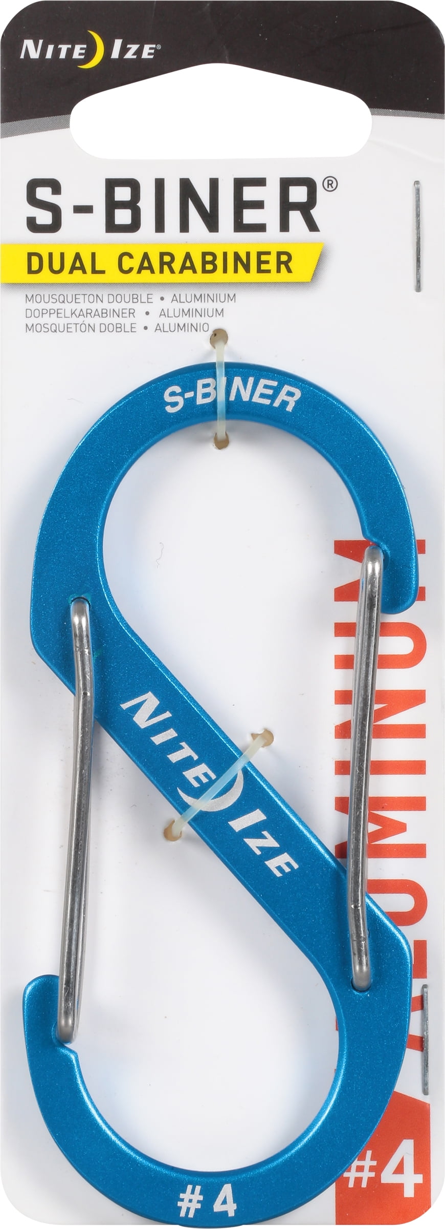 Nite Ize S-Biner Aluminum Dual Carabiner Key Chain, Blue, Lightweight ...