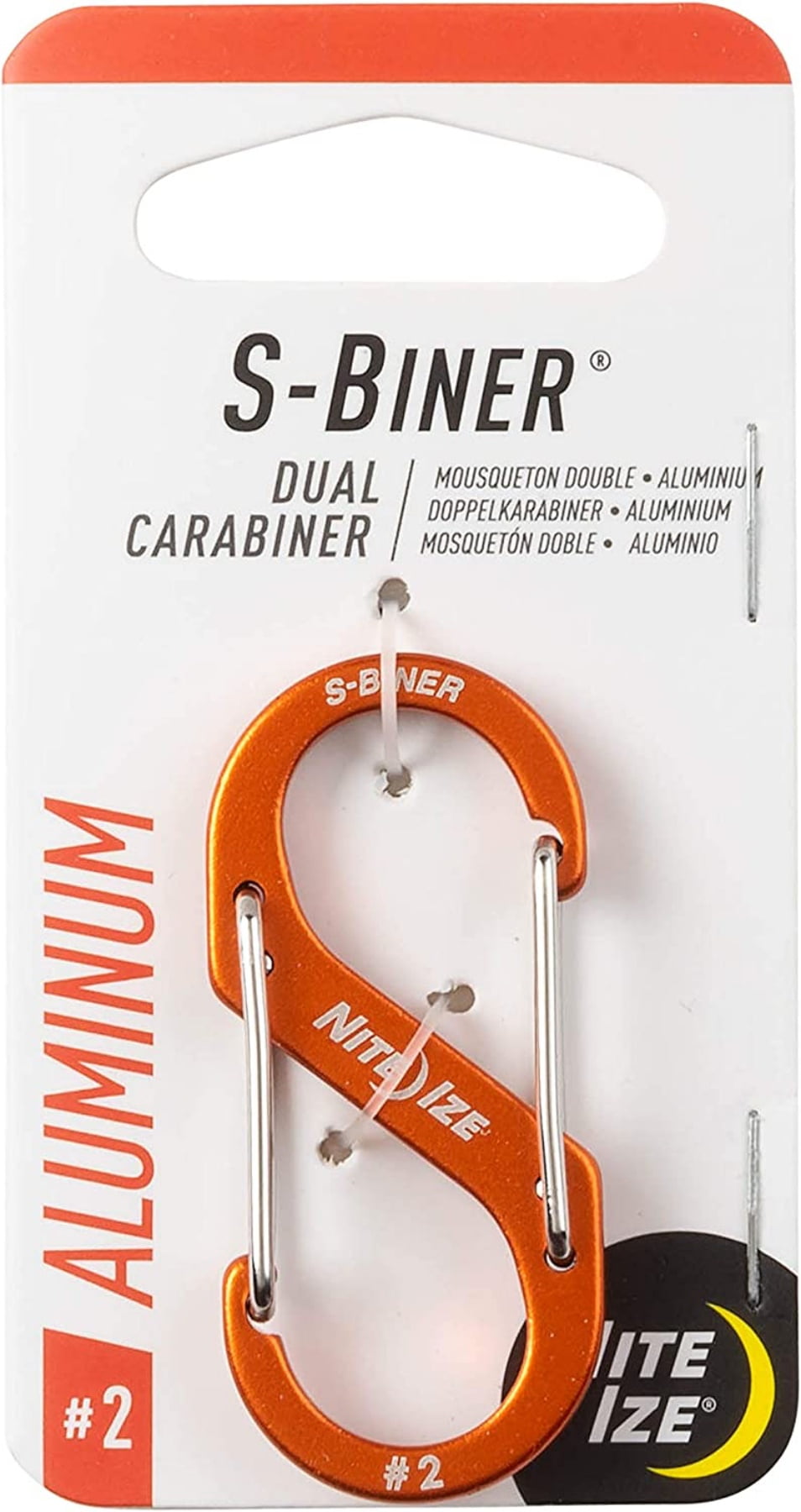 Nite Ize S-Biner Aluminum Dual Carabiner #2 - Orange - Walmart.com