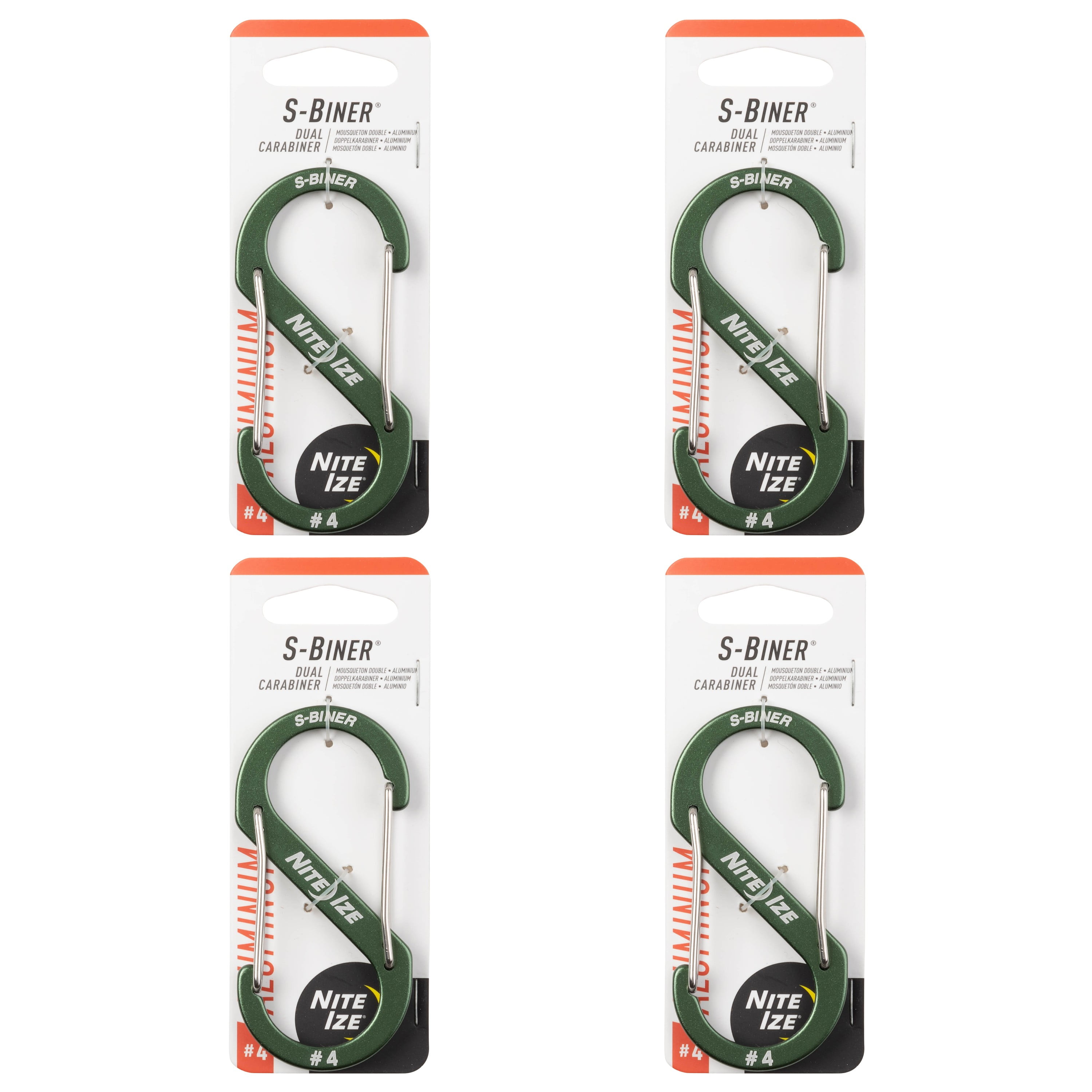 Nite Ize S-Biner Aluminum Dual Carabiner - Durable Dual Carabiner with ...
