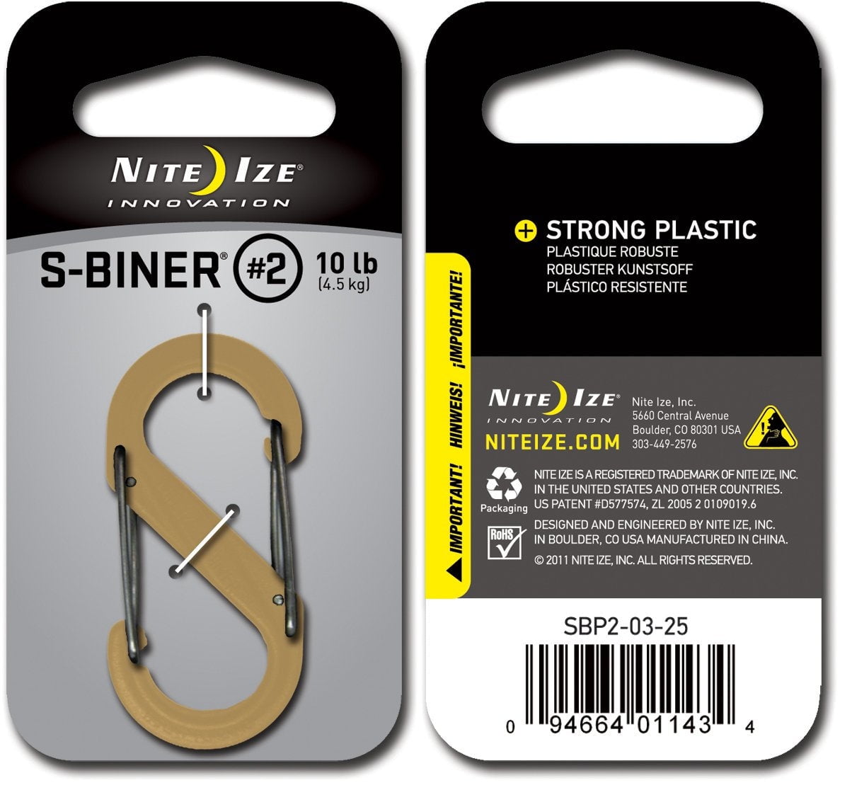 Carabiner, S-Biner Plastic - Walmart.com