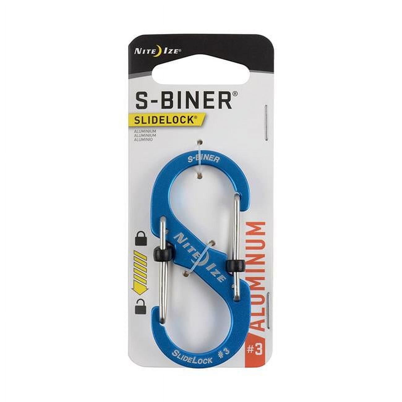Nite Ize S-Biner SlideLock Aluminum Carabiner #3 - Blue - Walmart.com