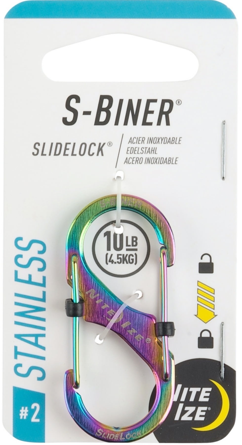 Nite Ize S-Biner SlideLock Stainless Steel Carabiner #2 - Spectrum ...