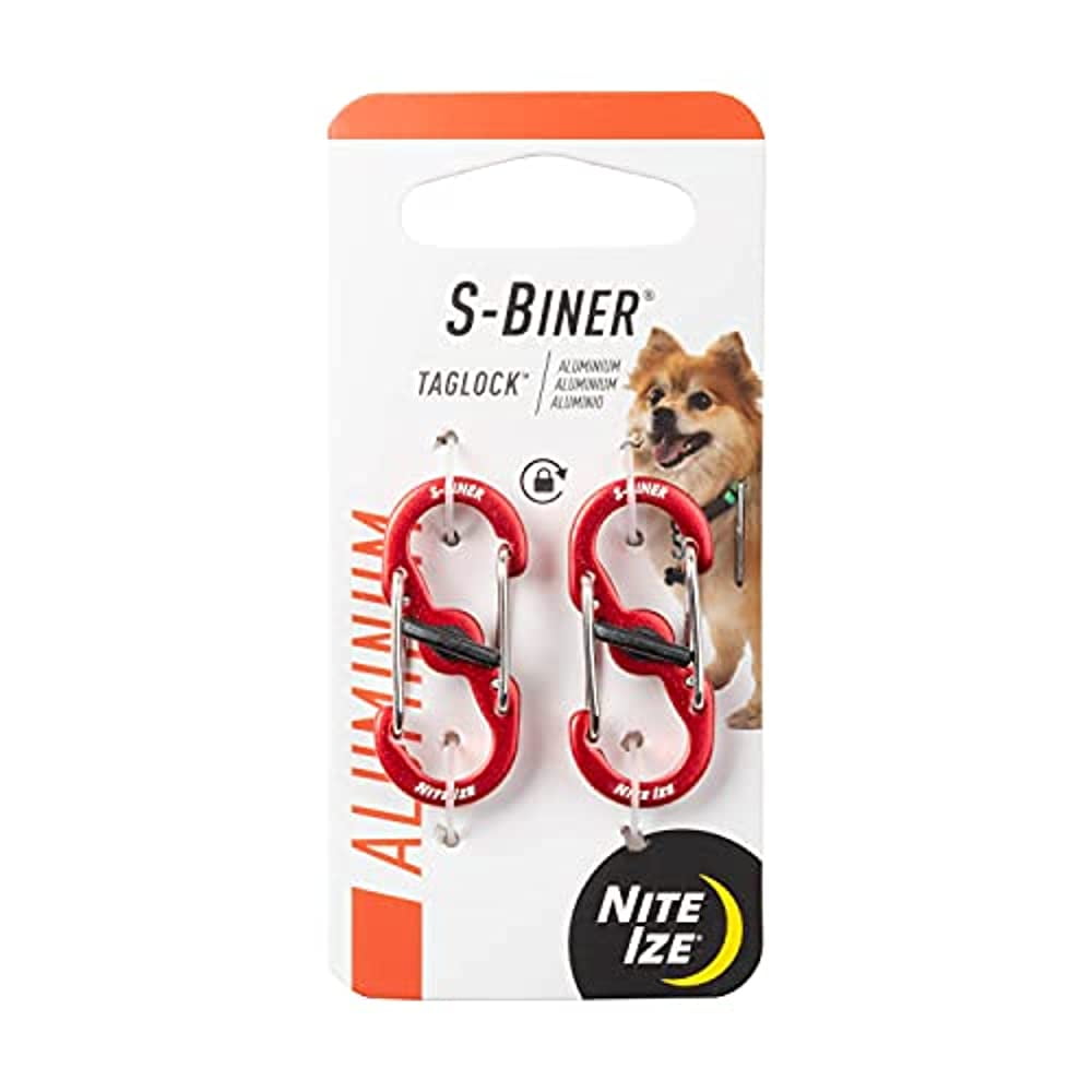 Nite Ize S-Biner TagLock Aluminum Red Locking Dual-Gated Carabiners (2 ...