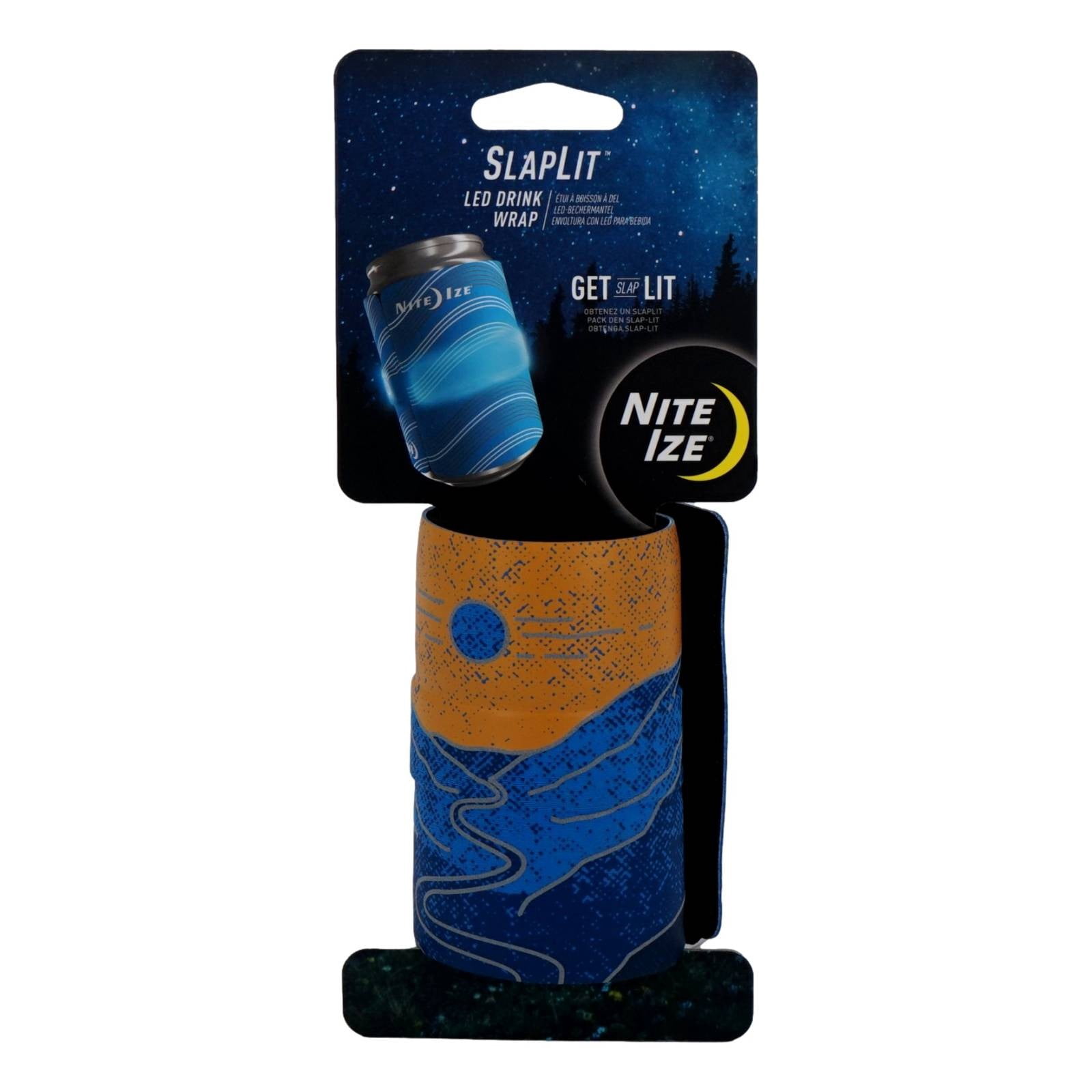 Nite Ize SlapLit LED Insulated Drink Wrap Can Cooler Light Up Blue ...