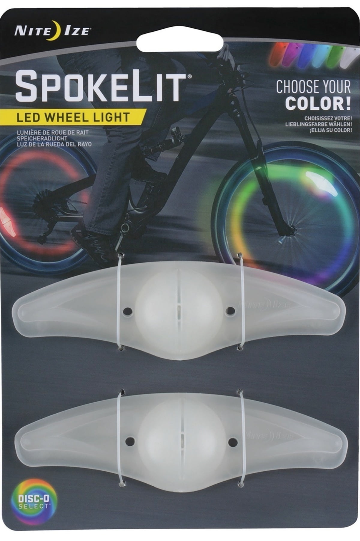 Nite Ize 2-Pack SpokeLit Wheel Light - Disc-O Select - Walmart.com
