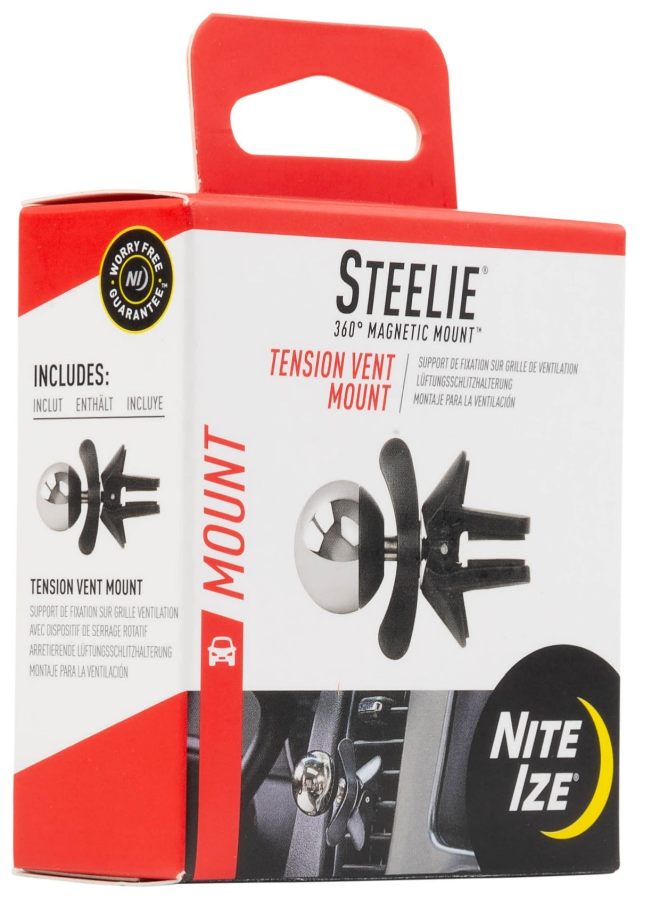 Nite Ize Steelie 360° Magnetic Phone Mount, Secure Tension Vent Blade ...