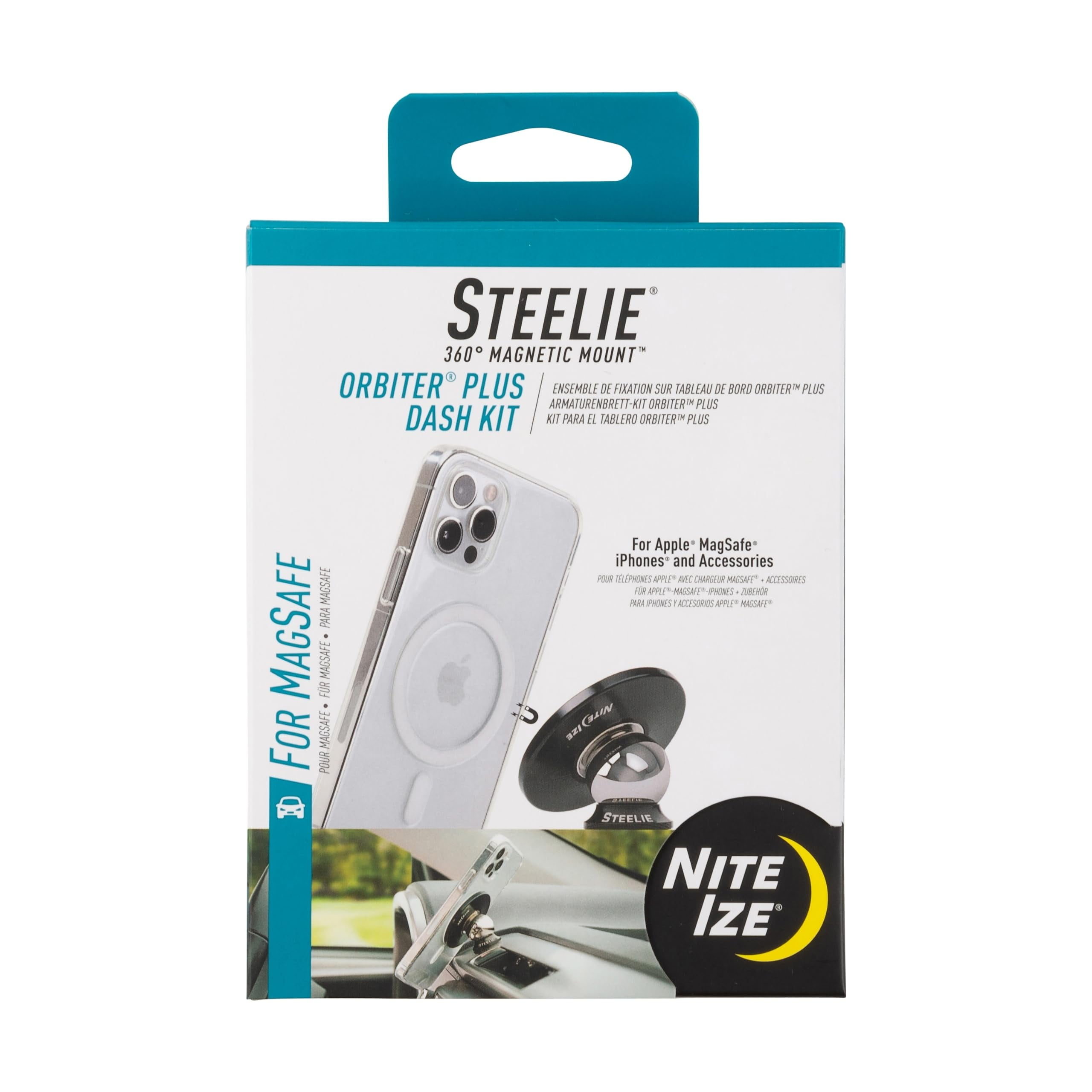 Nite Ize Steelie Orbiter Plus Dash Mount - Magnetic Phone Mount for Car ...