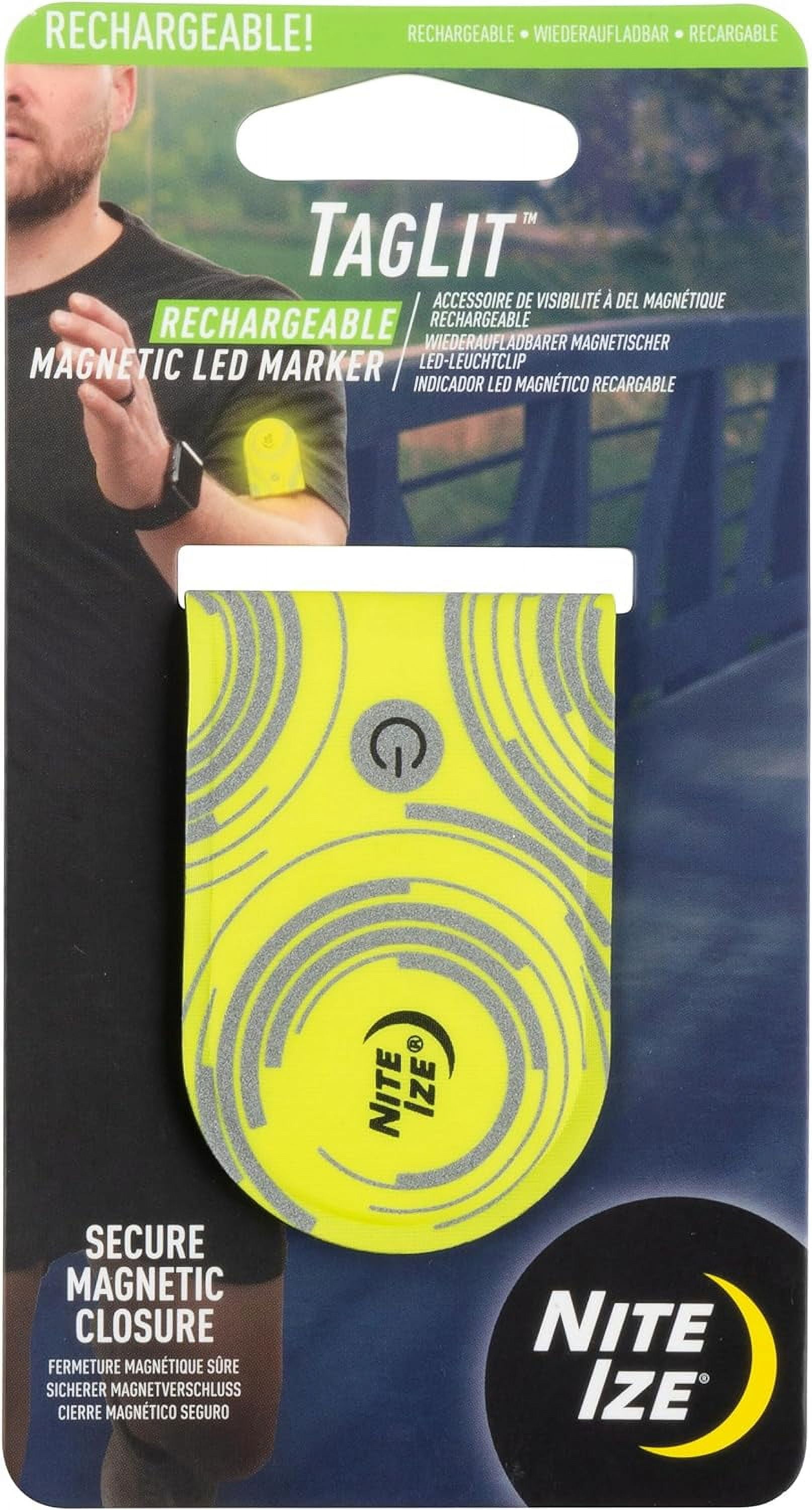 Nite Ize TagLit Rechargeable Magnetic LED Marker - Neon Yellow ...