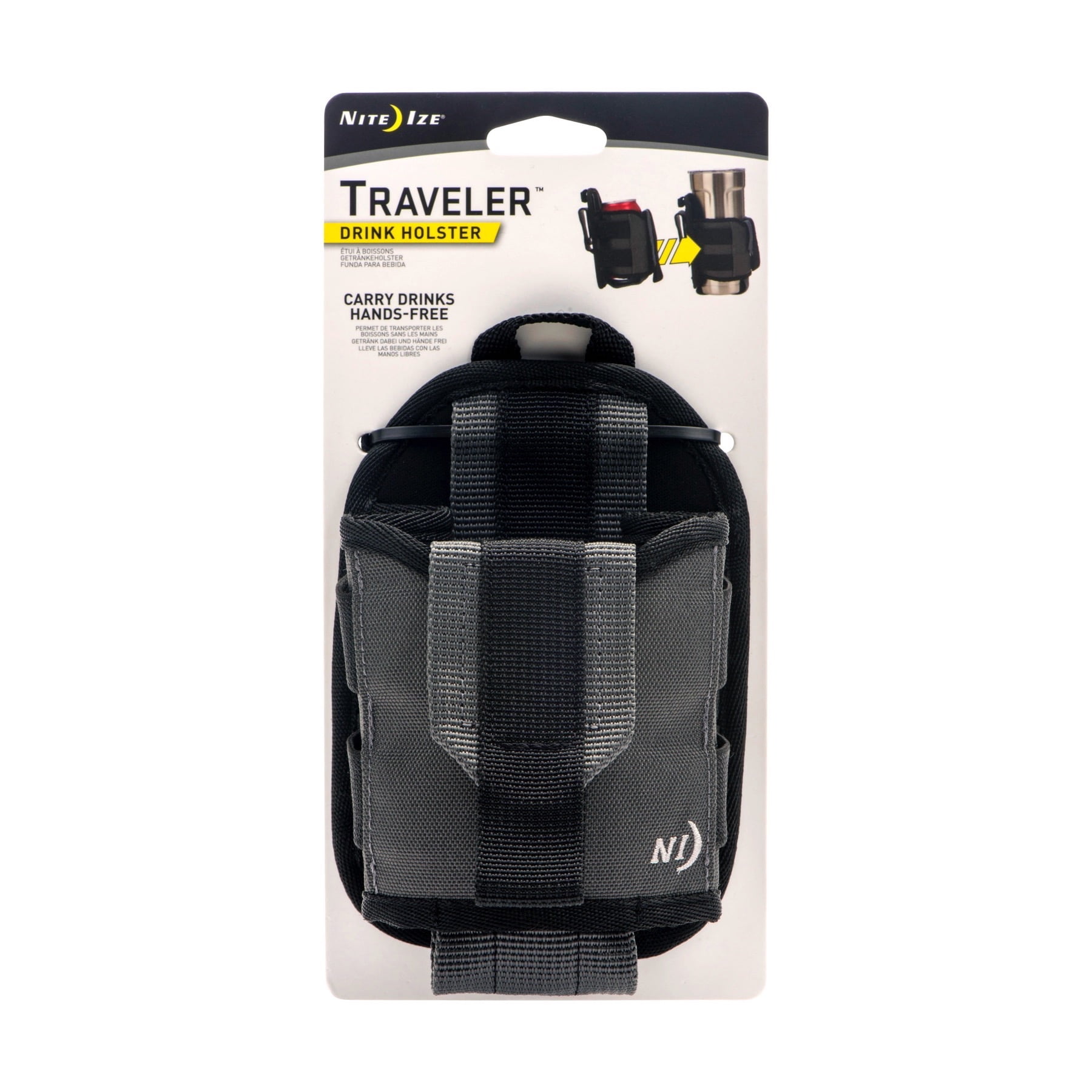 Nite Ize Traveler Drink Holster Hands Free Adjustable Bottle Carrier ...
